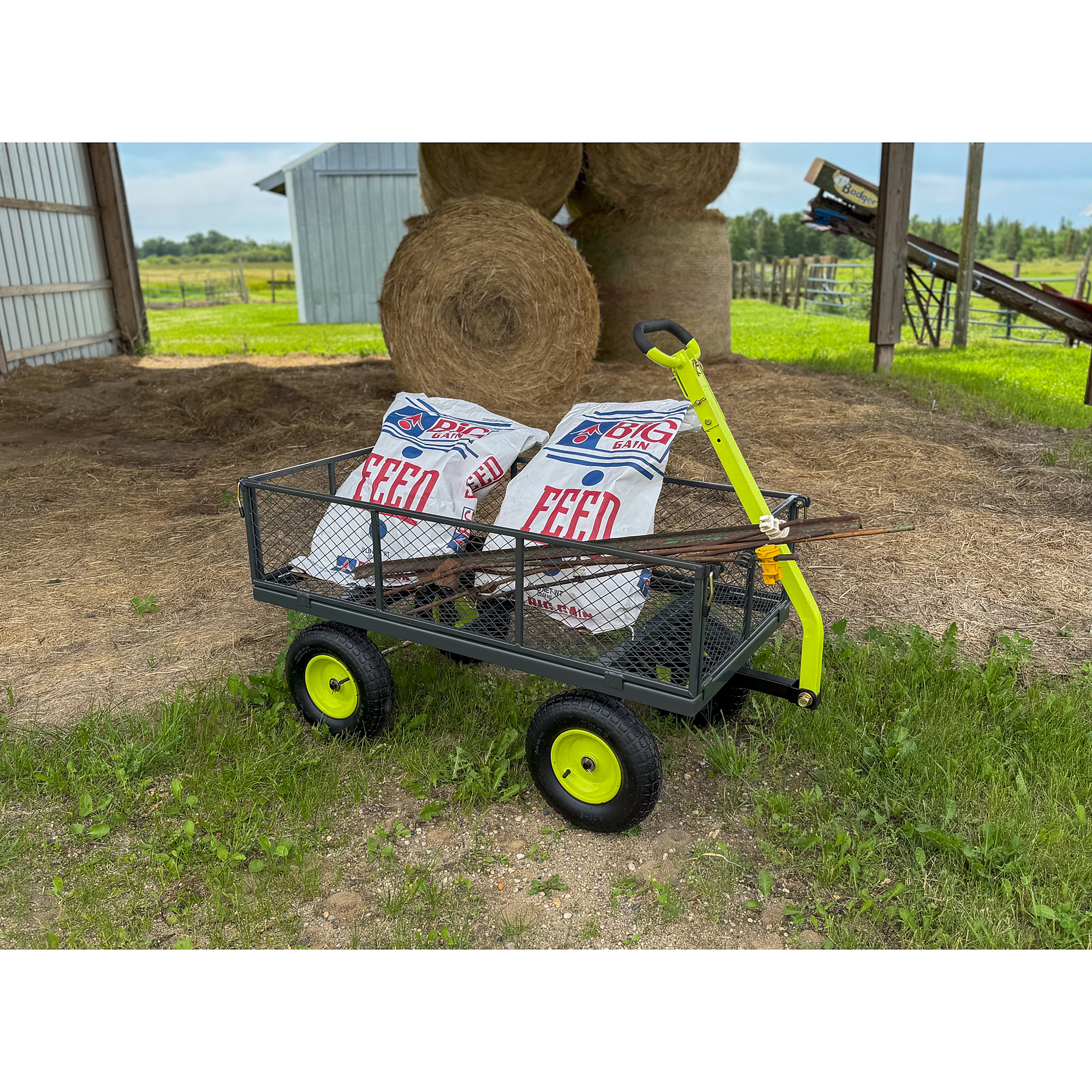 Yard Tuff, 2in.1 Jumbo Wagon, Load Capacity 1400 lb, Model# YTF-2448MS ...
