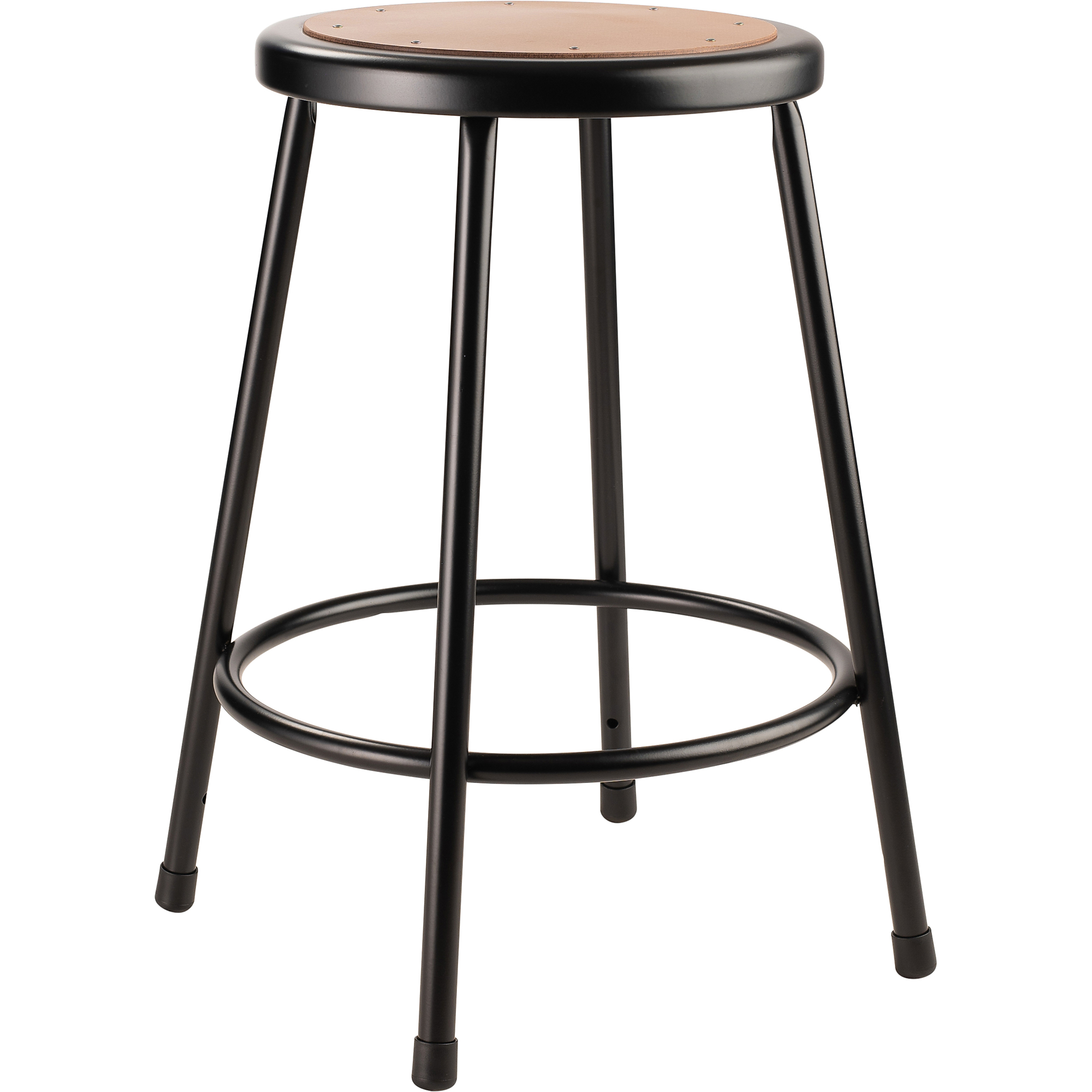 National Public Seating, 24in.Heavy Duty Steel Stool, Black, Primary ...
