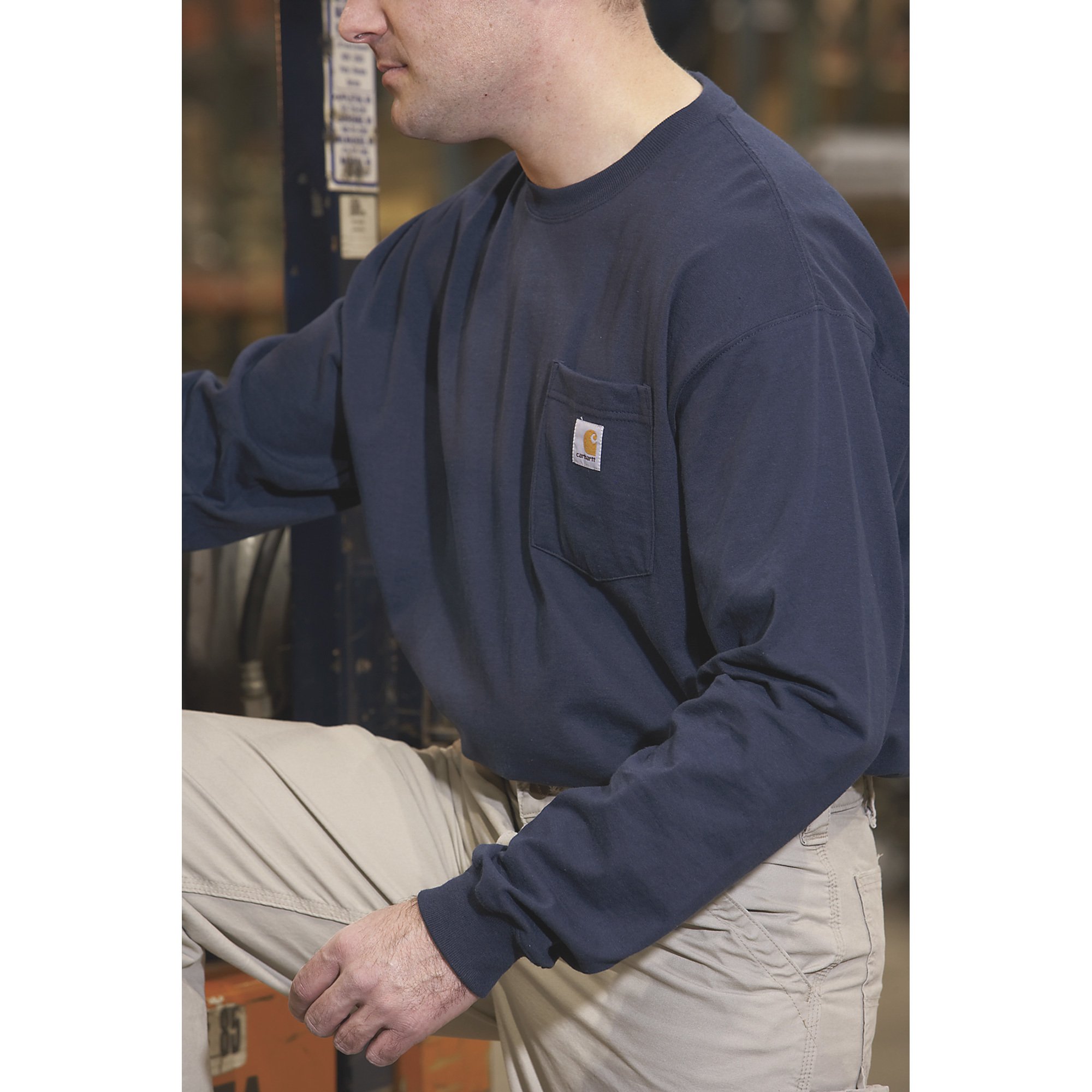 Carhartt Men's Workwear Long Sleeve Pocket T-Shirt — Regular Style, Model# K126 | Northern Tool