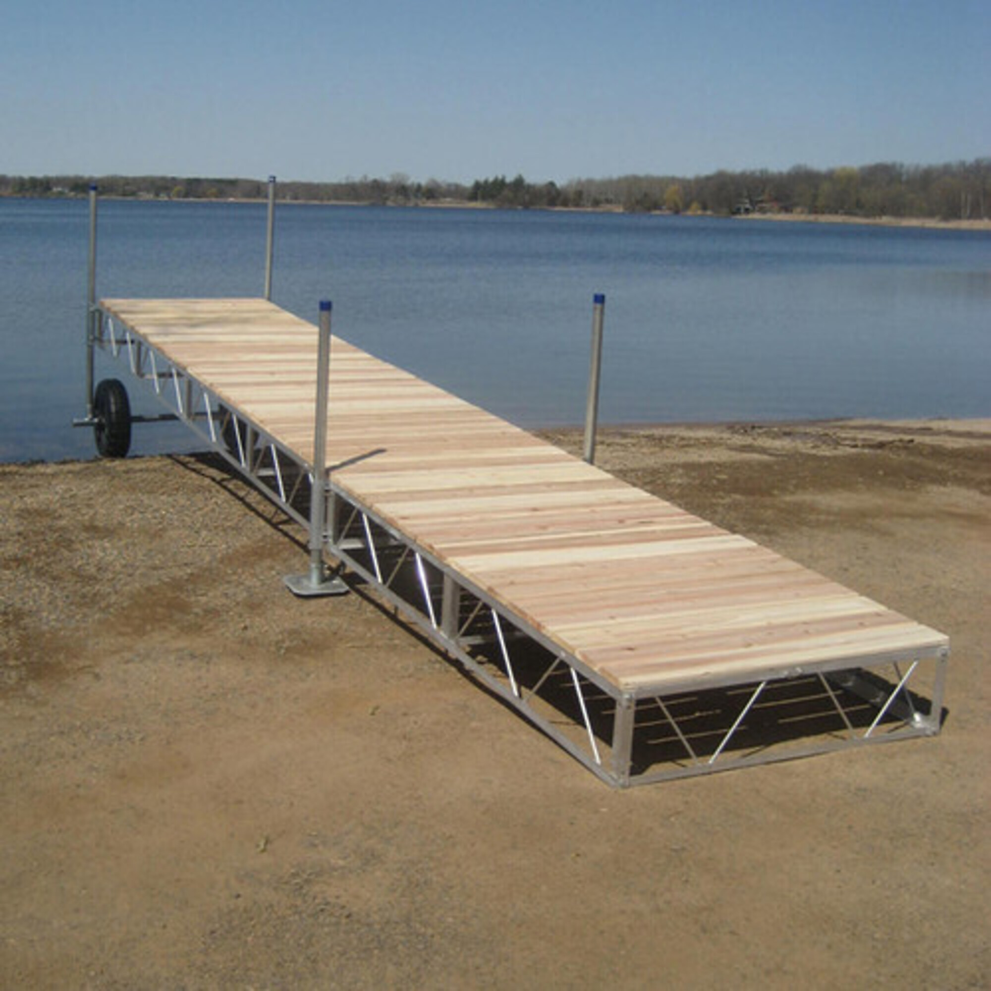 Patriot Docks, 32ft. Straight Roll-In Dock with Cedar Decking, Length ...