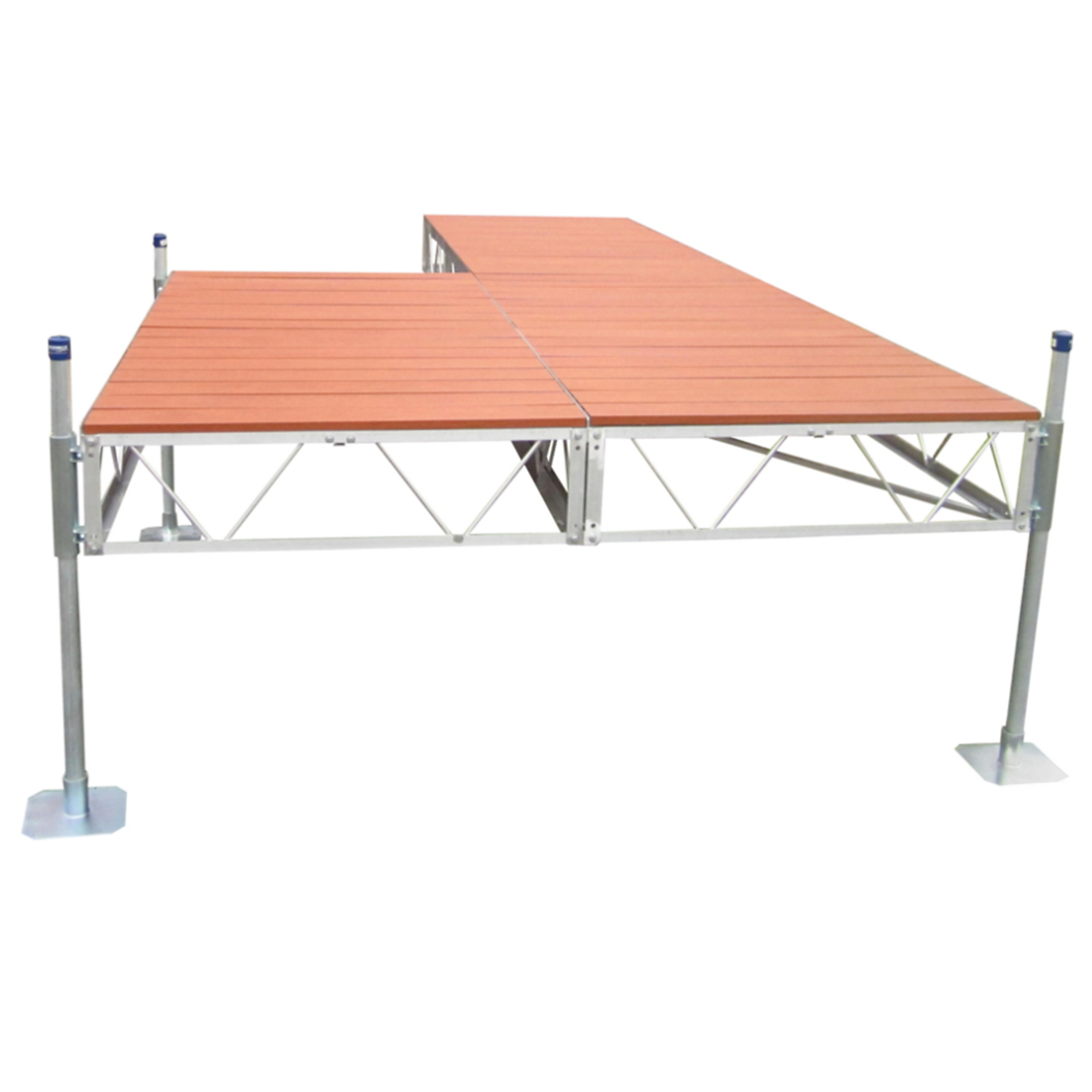 Patriot Docks, 40ft. Patio Dock with Brown Aluminum Decking, Length 480 ...