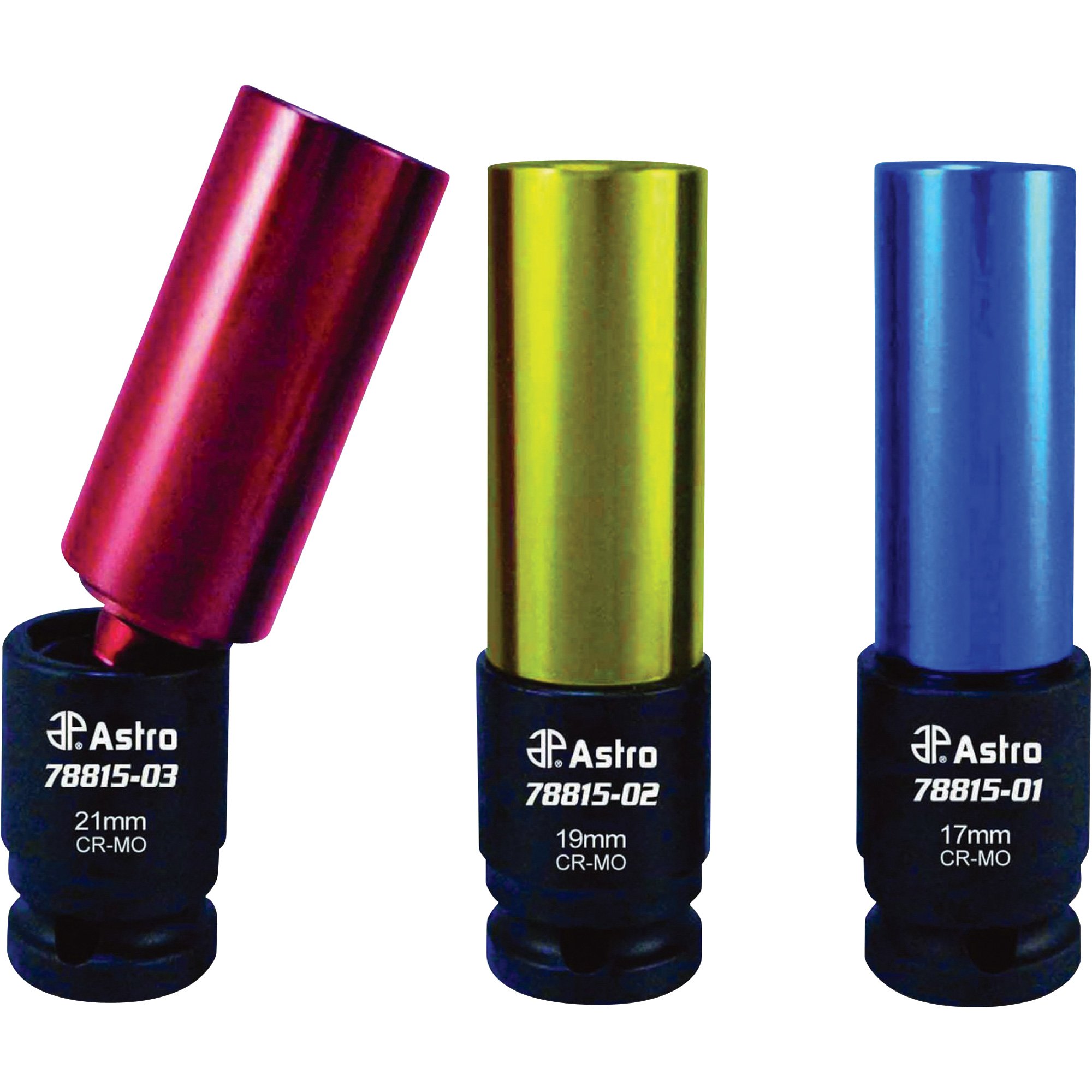 Astro Pneumatic 1/2in.-Drive Dual Deep Impact Socket Set — 3-Pc ...