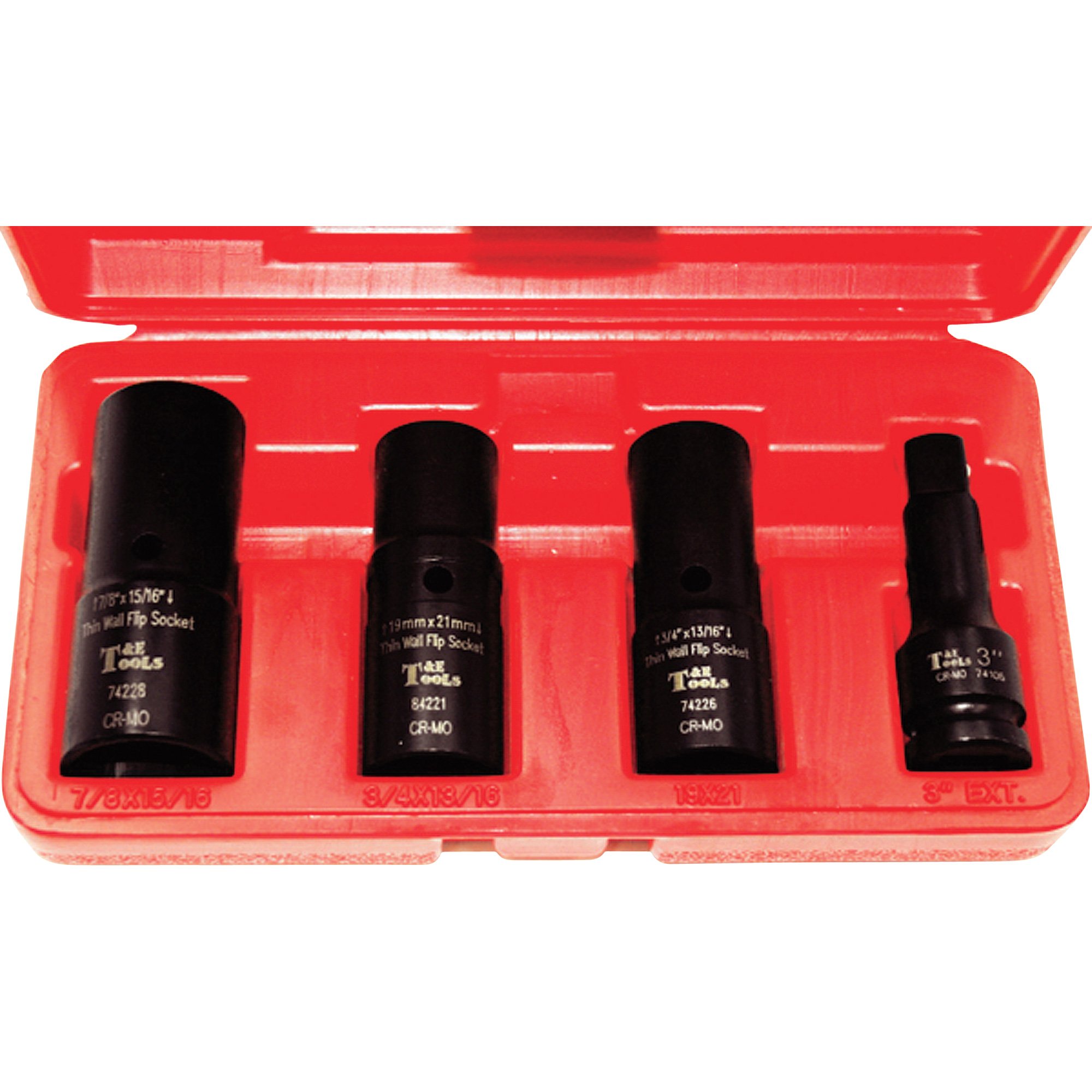 T&E 1/2\"-Drive Impact Flip Socket Set — 4-Pc. | Northern Tool