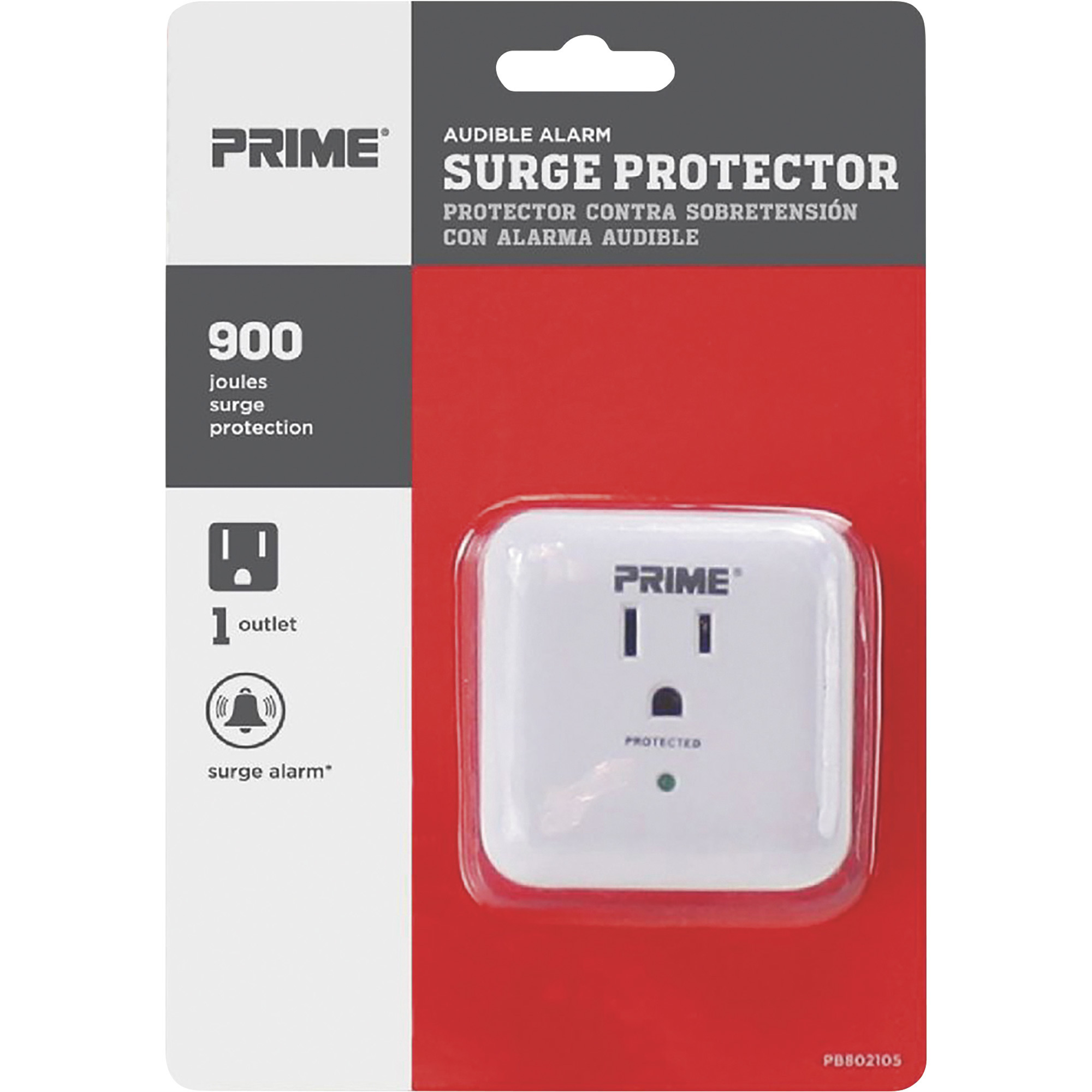 Prime Surge Protector with Outlet and Alarm — 900 Joules, Model# PB802105 | Northern Tool