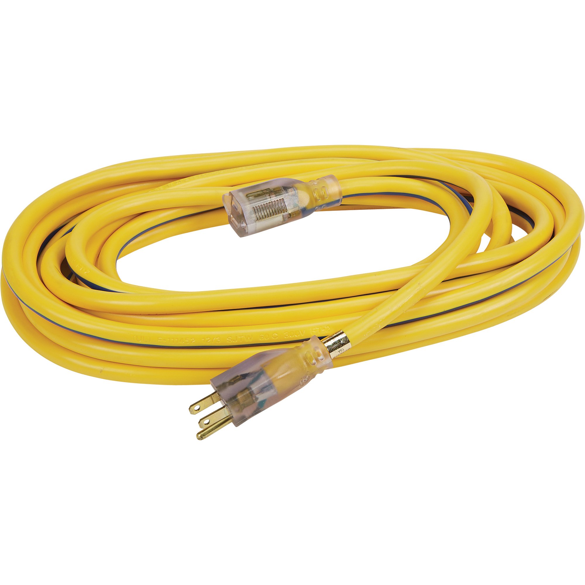 Voltec Heavy-Duty Outdoor Extension Cord — 25ft.L, 12-Gauge, Yellow ...