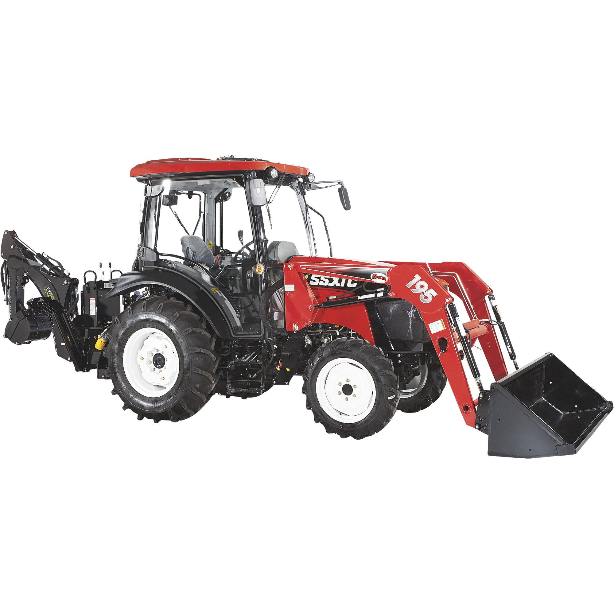 NorTrac 55XTC Tractor with Cab, Front End Loader, Backhoe and Ag Tires ...