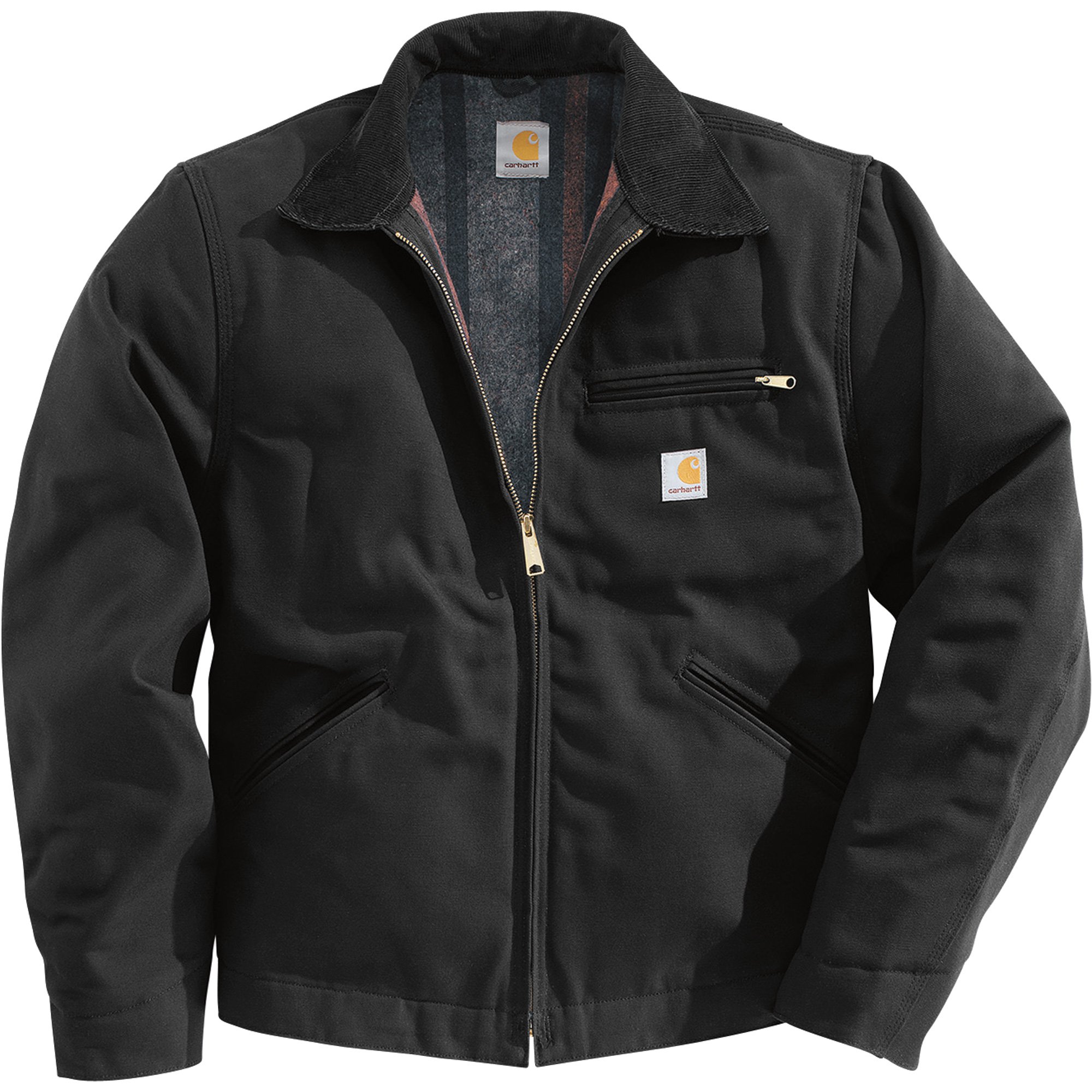 Carhartt Duck Detroit Jacket — Black 46 Tall Style Model J01