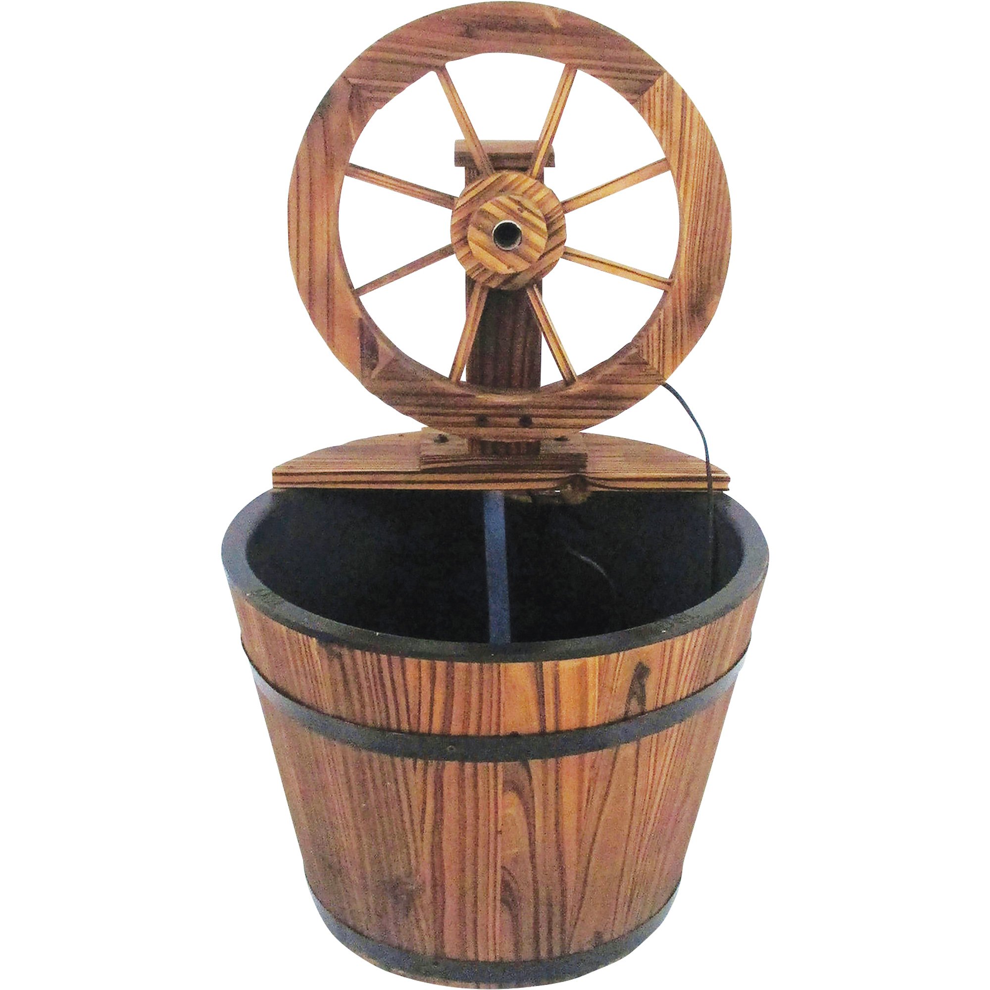 Stonegate Designs Wagon Wheel Rain Barrel Fountain — Model# DSL-2206 ...
