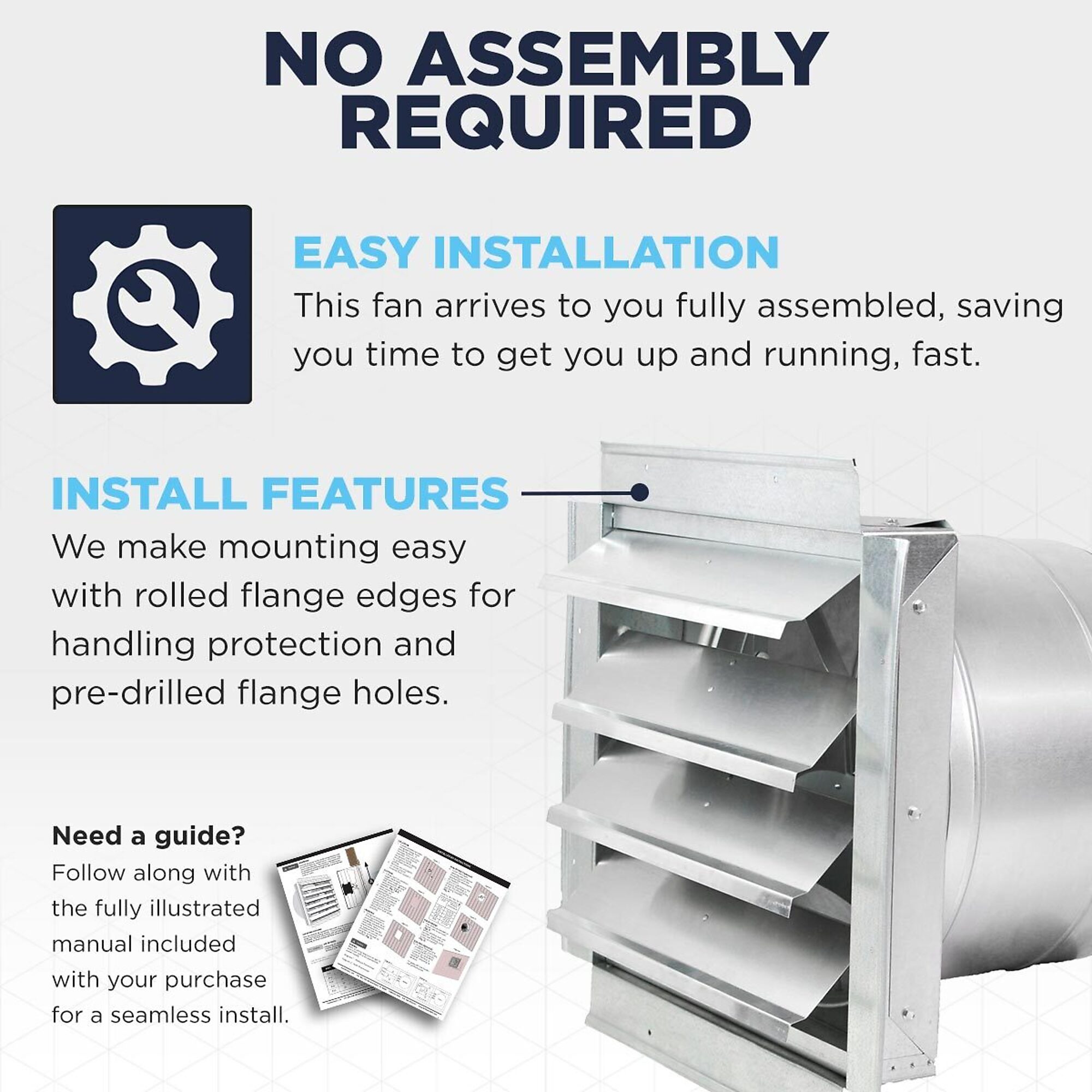 MaxxAir Ventamatic Exhaust Fan with Integrated Shutters, 1,400 CFM ...