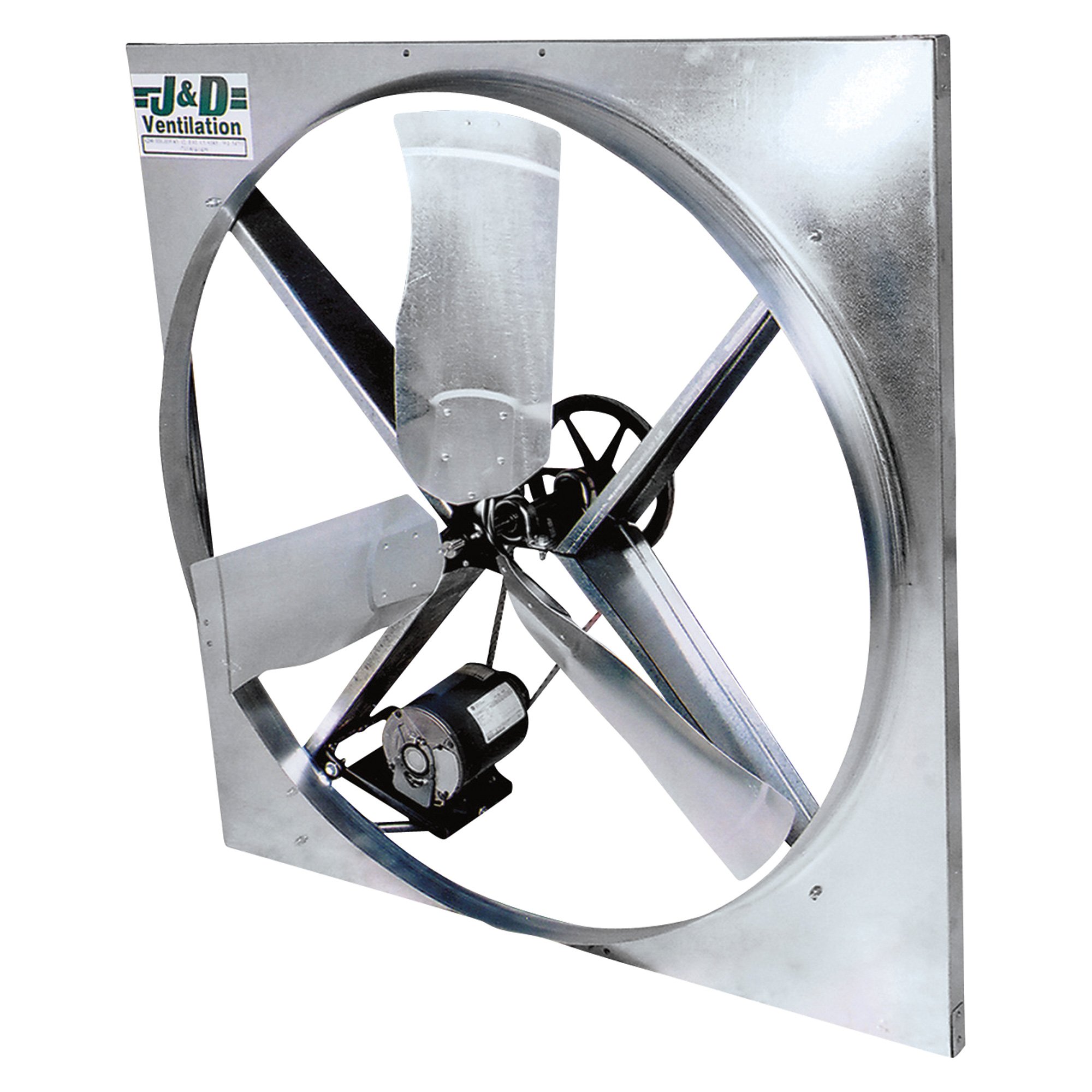 J & D Mfg. Panel Fan — 50in. Dia., 34,600 CFM, 3-Phase Motor, 3-Wing ...