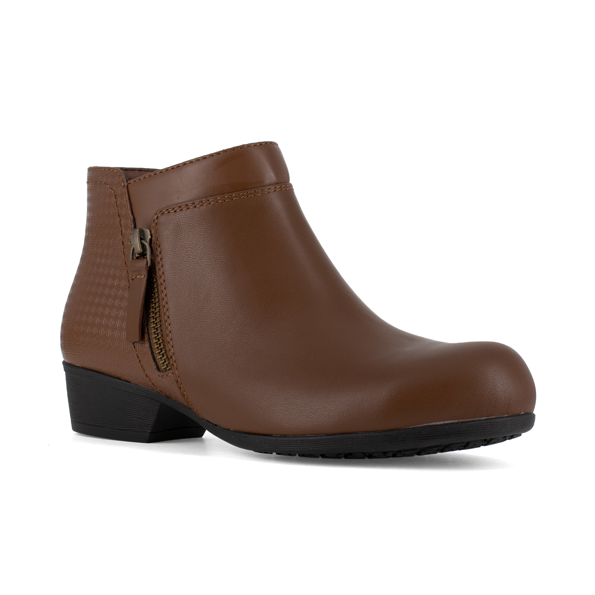 Rockport Works, Safety Toe Bootie, Size 6, Width Wide, Color Brown ...