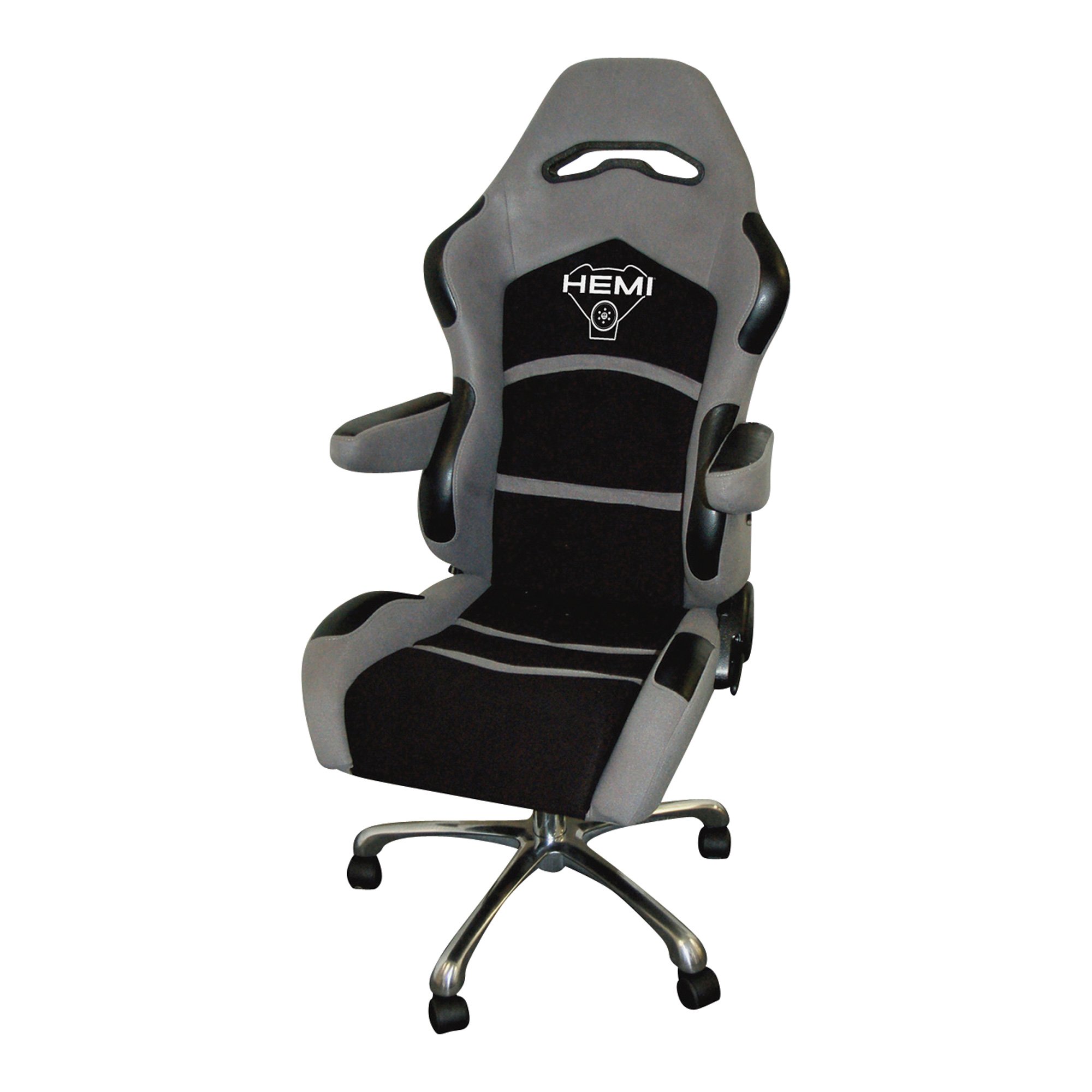 On The Edge Racing Office Chair — Gray/Black with Hemi Logo, Model ...