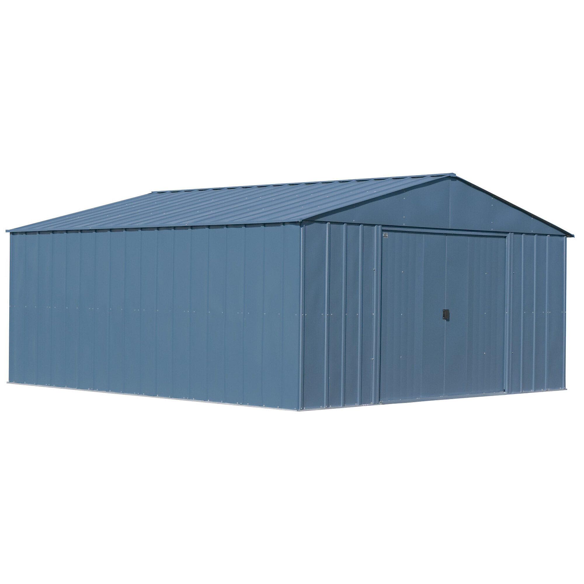 Arrow, Classic Metal Shed, 14 x 14, Blue Grey, Length 15 ft, Width 14 ...