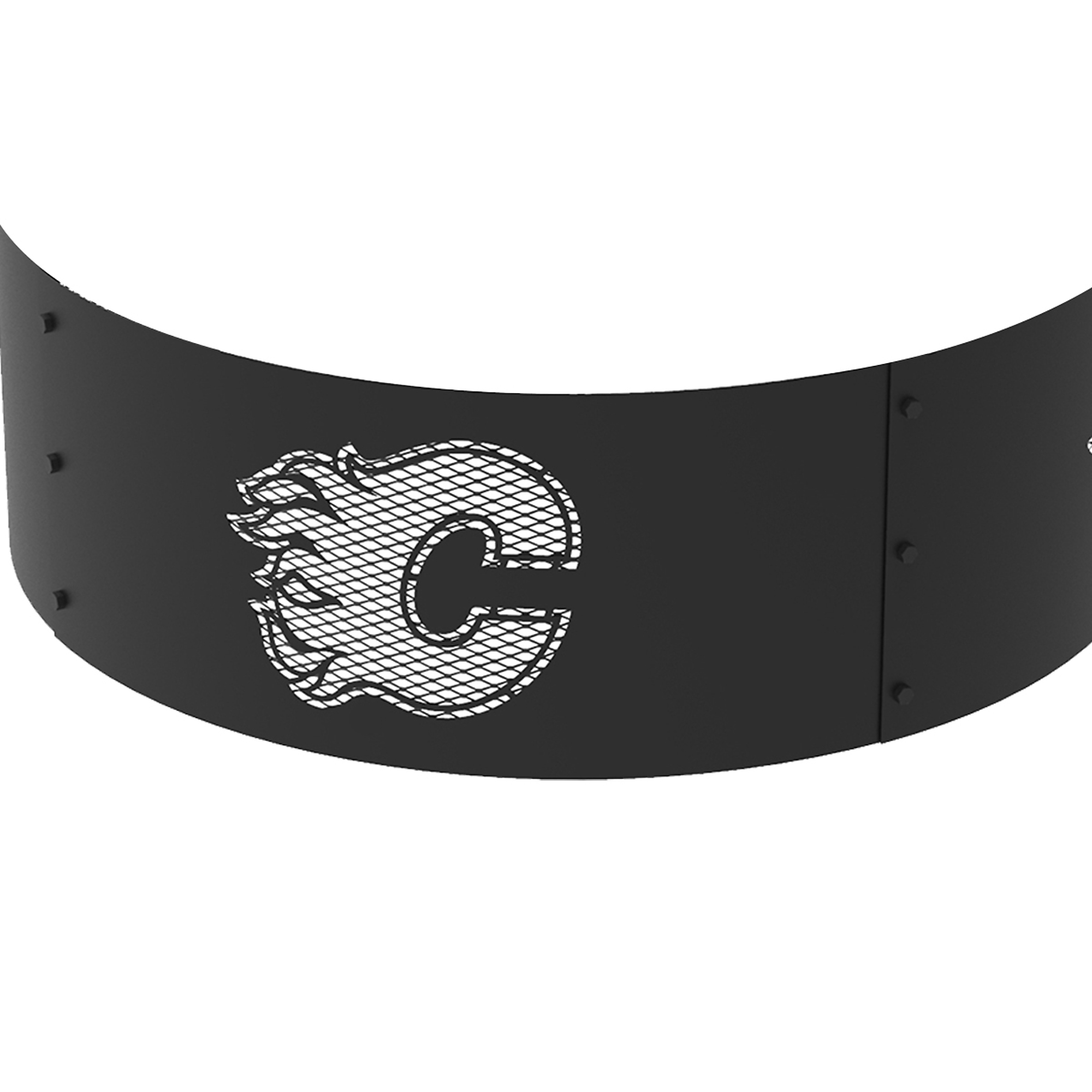 Blue Sky, 36in. Round Fire Ring- Calgary Flames, Fuel Type Wood ...
