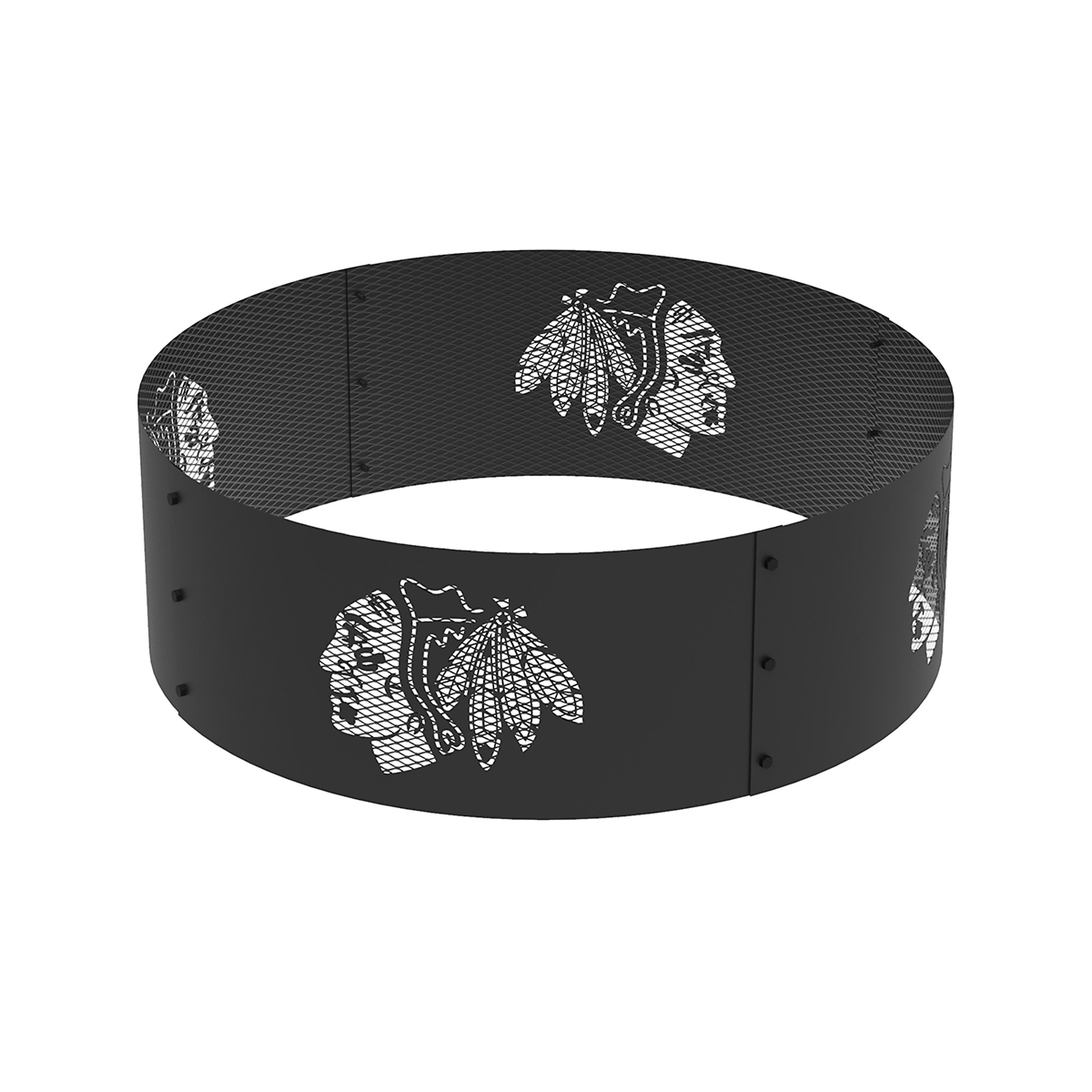 Blue Sky, 36in. Round Fire Ring- Chicago Blackhawks, Fuel Type Wood ...