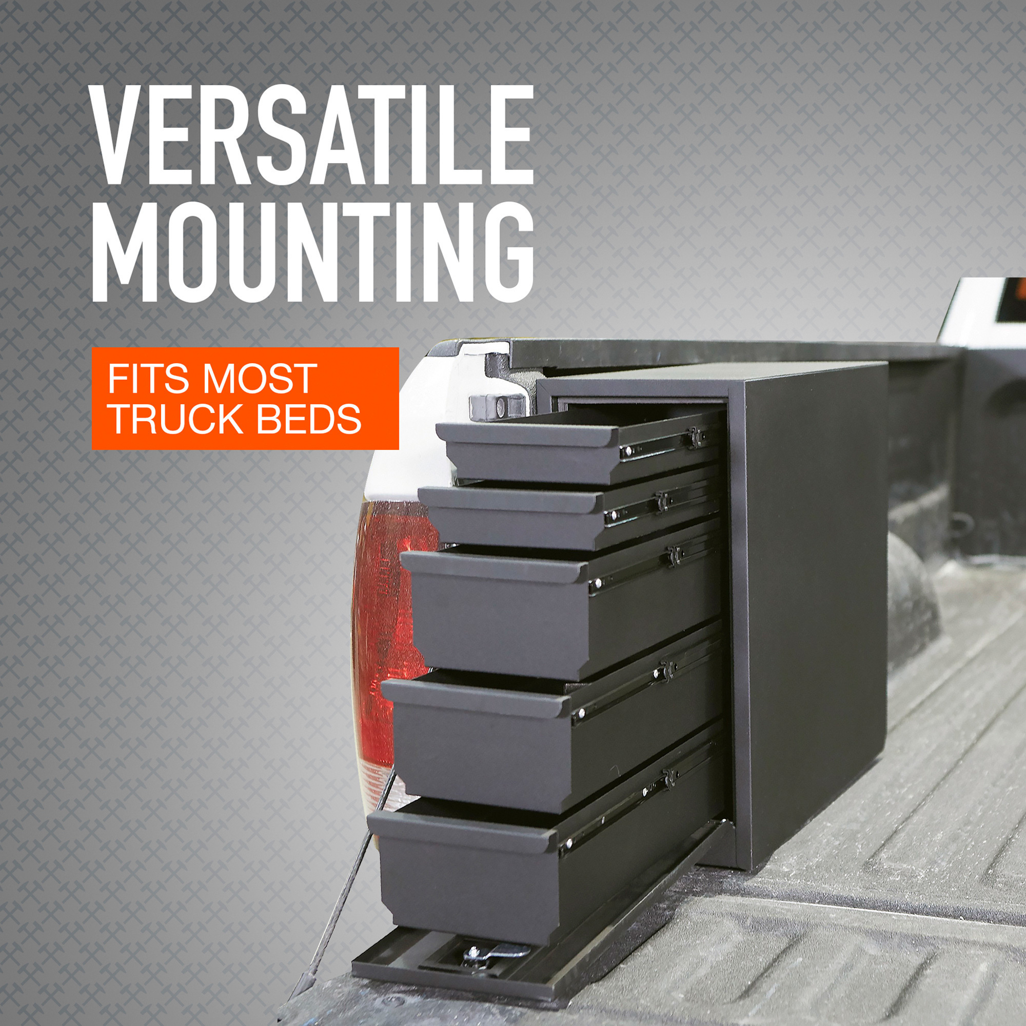 Ironton Sidebed Storage Drawer Truck Tool Box — 5-Drawer, Steel, Matte ...