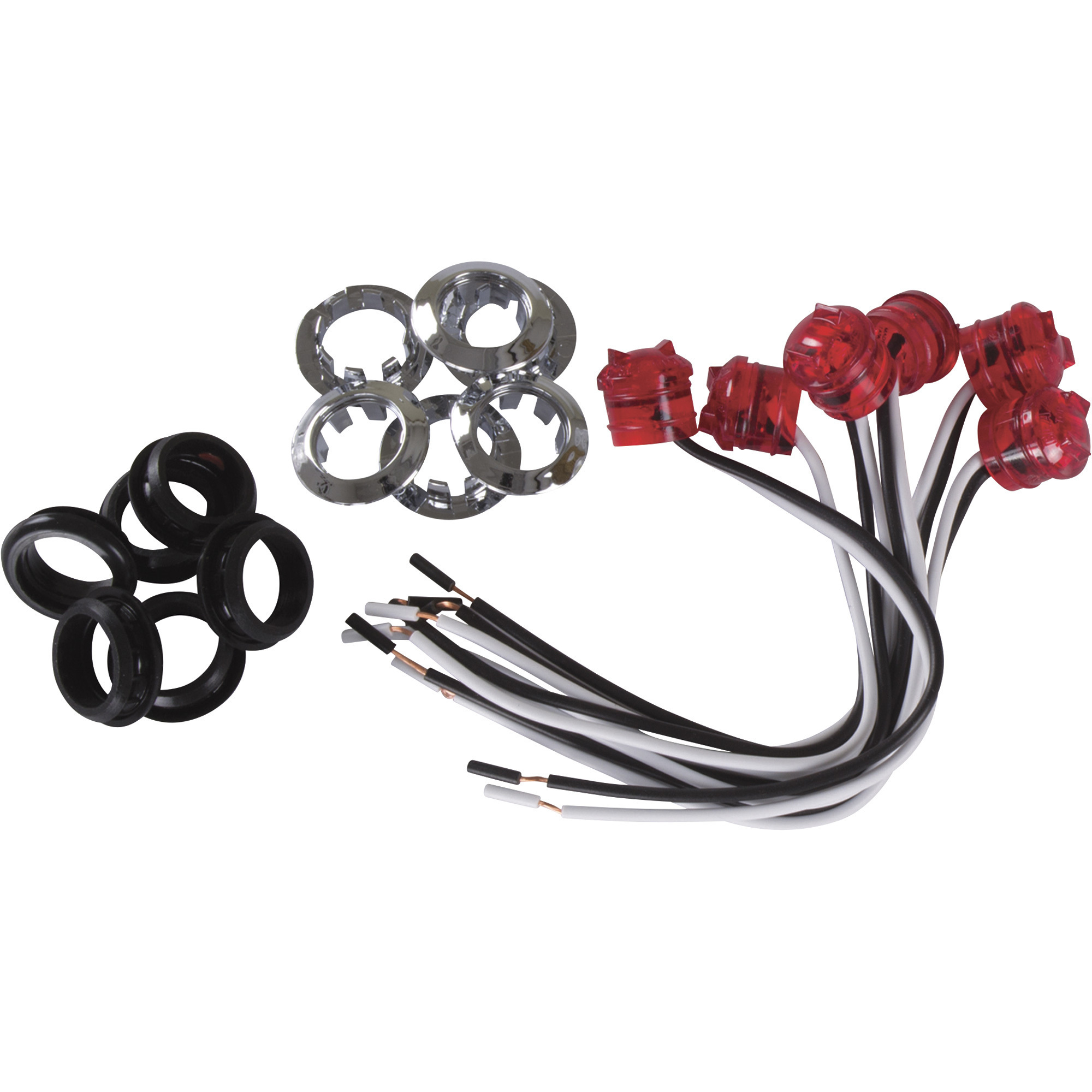 Hopkins Towing Solutions LED 3/4in. Round Light, Red, 6 Pk., PC-Rated ...