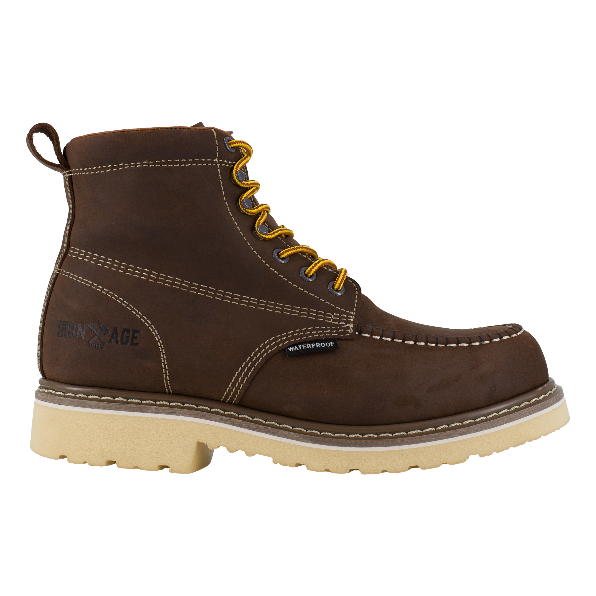 Iron Age, 6in. Waterproof Boot, Size 9 1/2, Width Wide, Color Brown ...