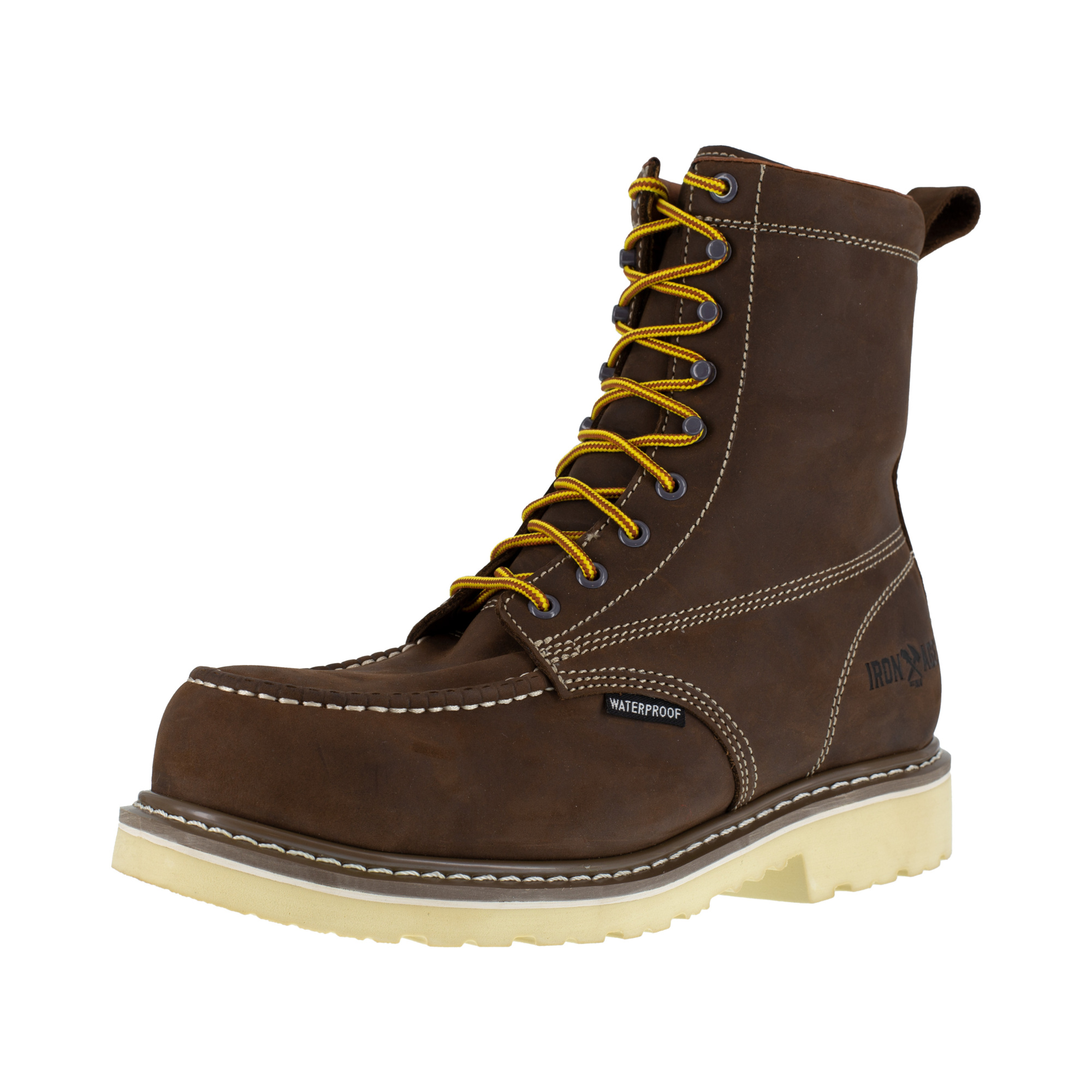 Iron Age, 8in. Waterproof Work Boot, Size 12, Width Wide, Color Brown ...
