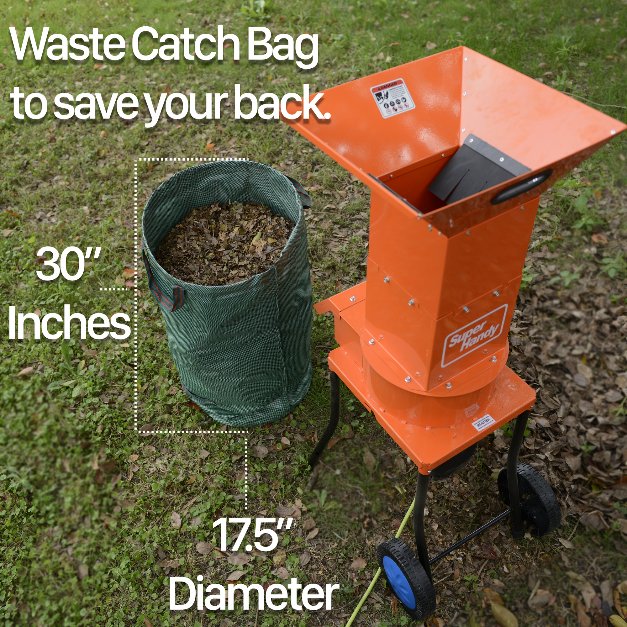 SuperHandy, Electric Leaf Mulcher/Shredder, Max. Cutting Thickness 0.5 ...