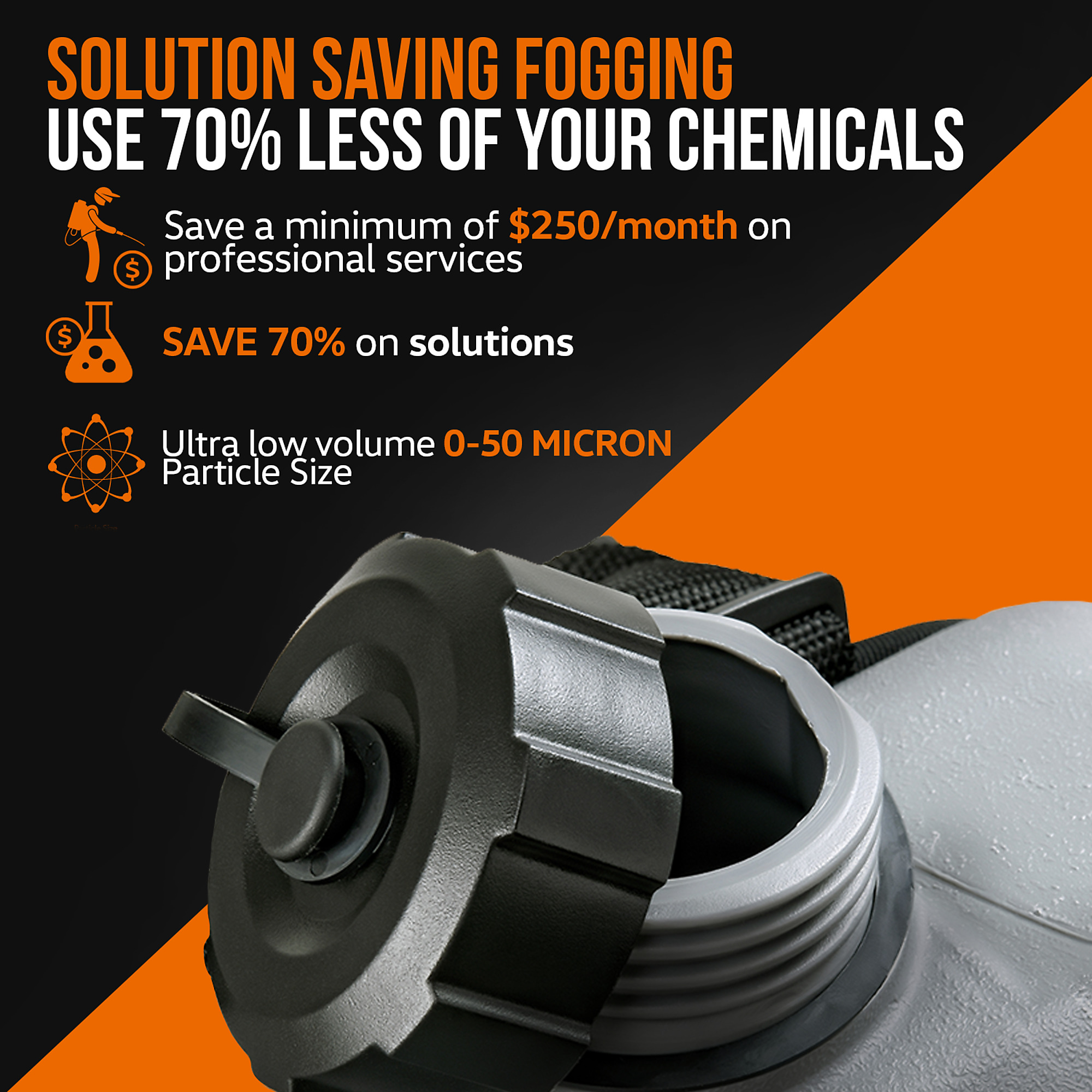 SuperHandy, Corded Backpack Fogger, Tank Size 2.6 Gal, Flow 0.17 GPM ...