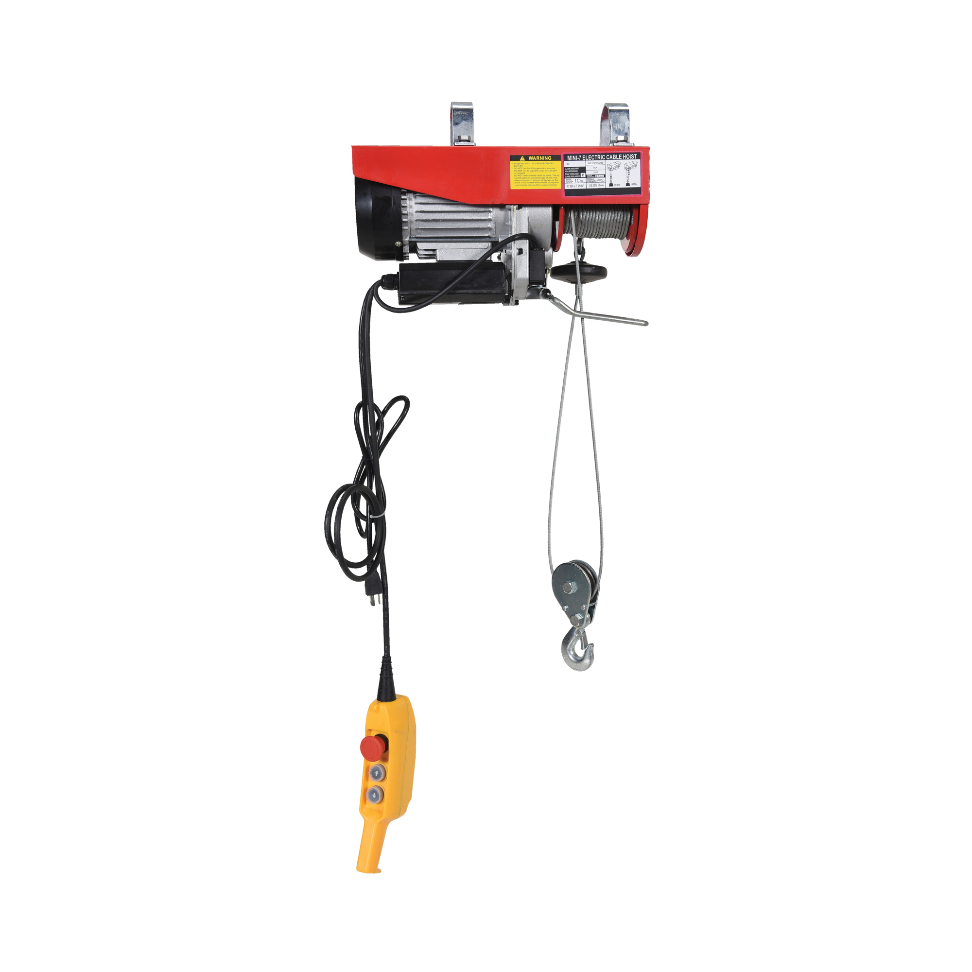 Vestil Mini Cable Hoist - 750 lb Capacity, Manual Trolley, Electric ...