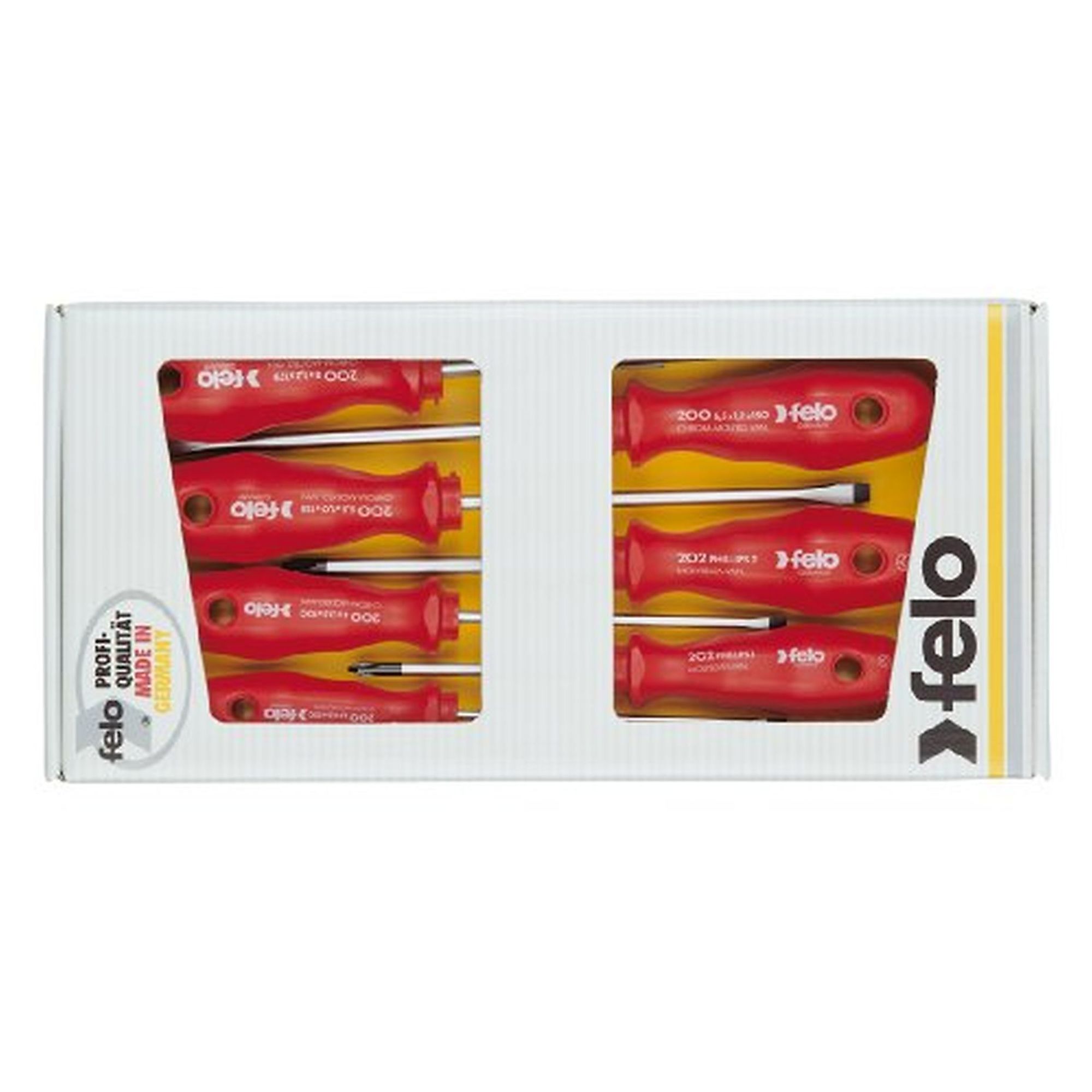 Felo, Black Oxide Slotted Phillips Screwdriver, 7 Piece, Drive Type ...