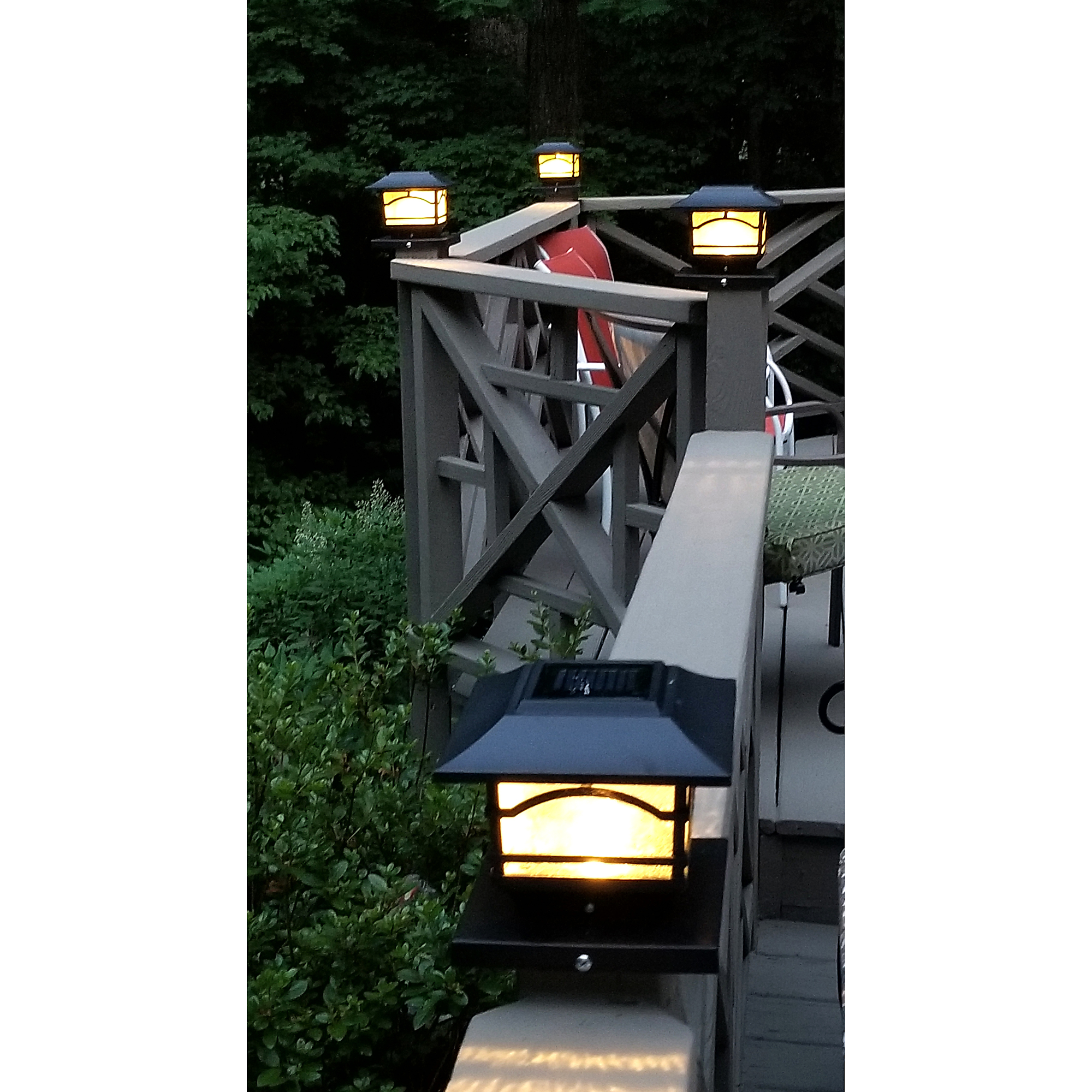 Maxsa Innovations, Solar Mission style Post Cap Deck Railing Lights ...