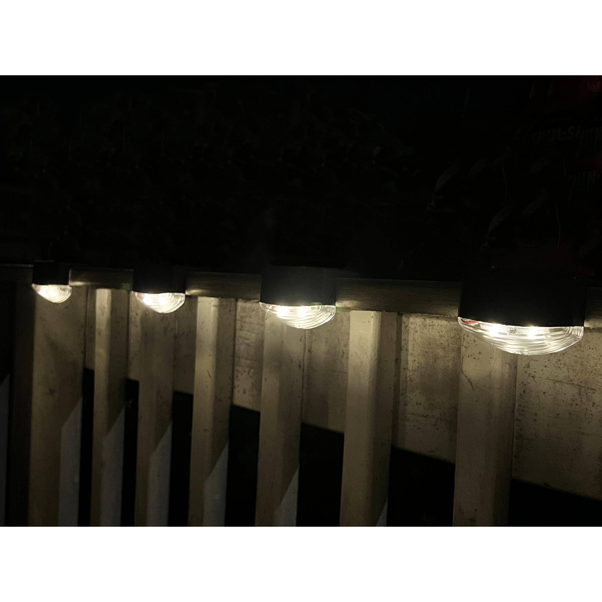 Maxsa Innovations, Solar-Powered LED Deck Lights - Black, Color Black ...