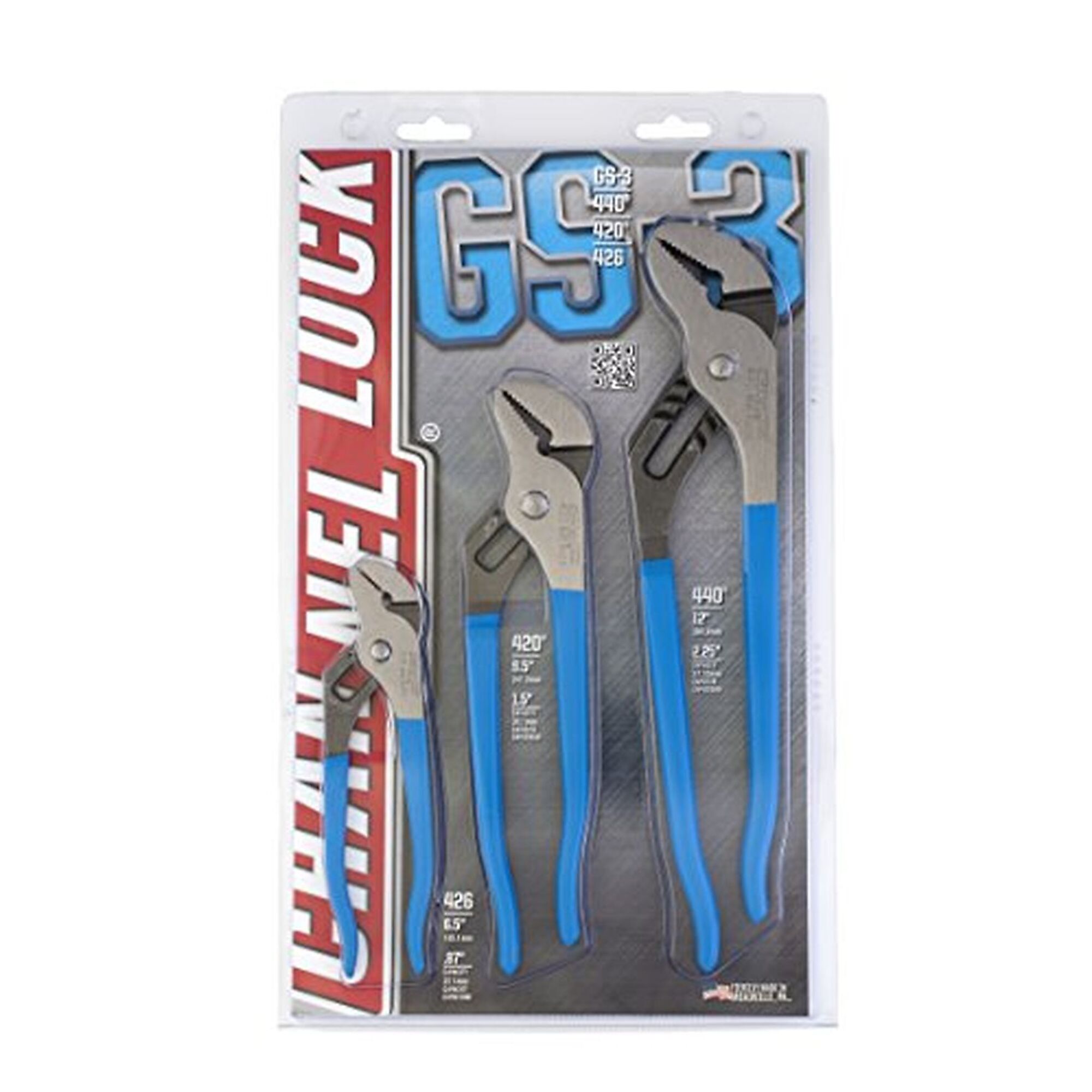 Channellock, 3 piece Tongue Groove Set, Model# GS-3 | Northern Tool