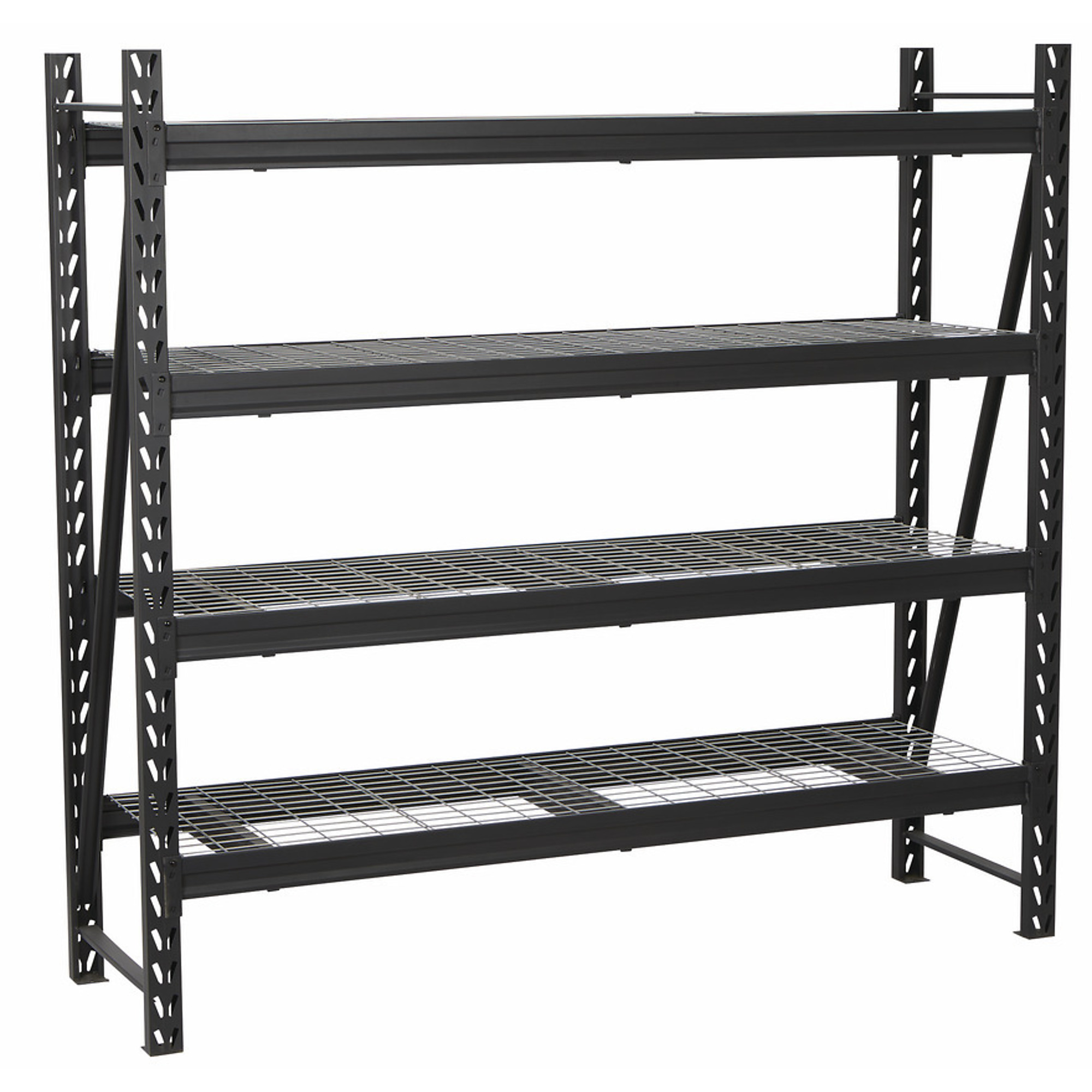 Rack USA 4-Tier Industrial Shelving Rack, 77in.W x 72in.H x 24in. Deep ...