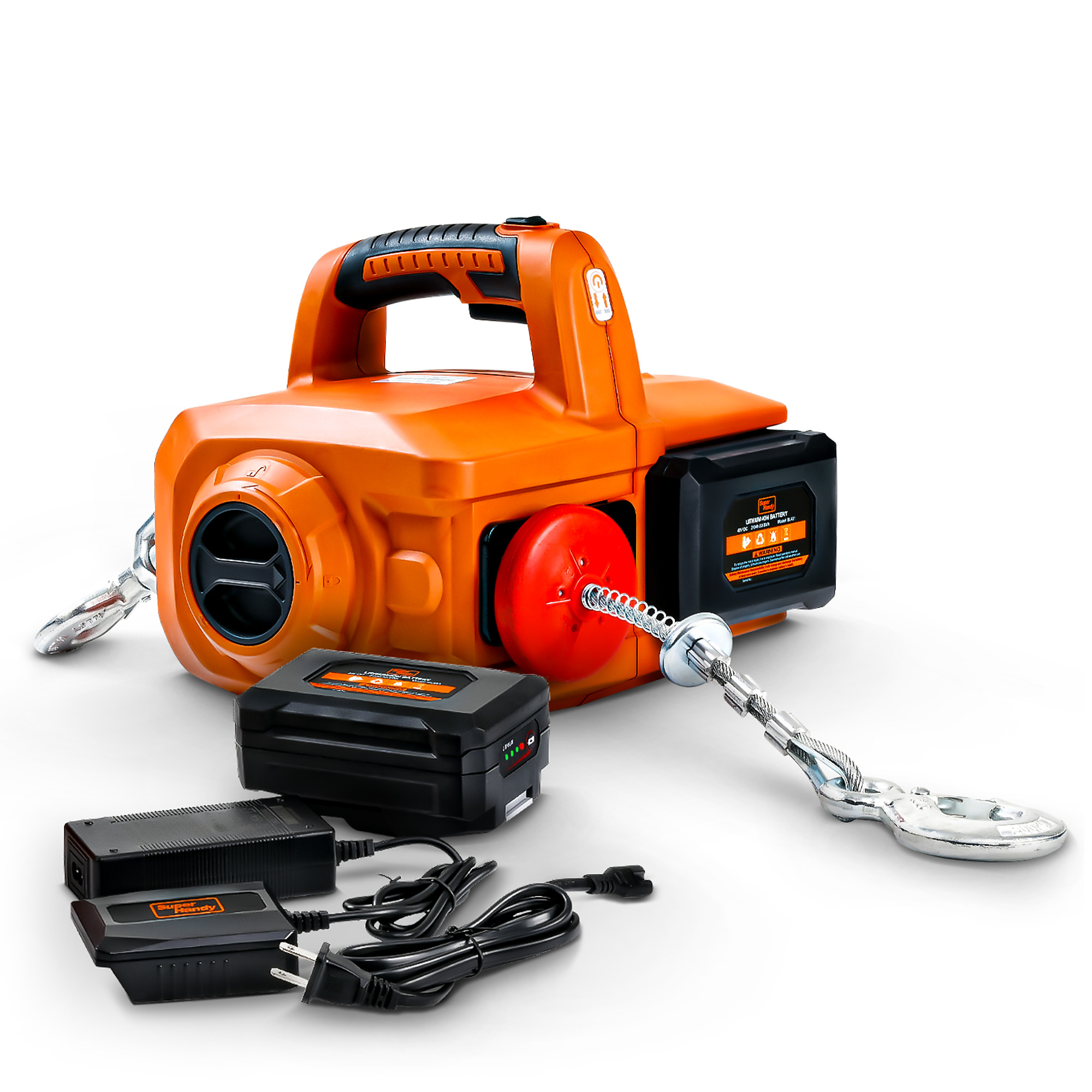 SuperHandy, Electric Portable Winch, Capacity (Line Pull) 1000 lb ...