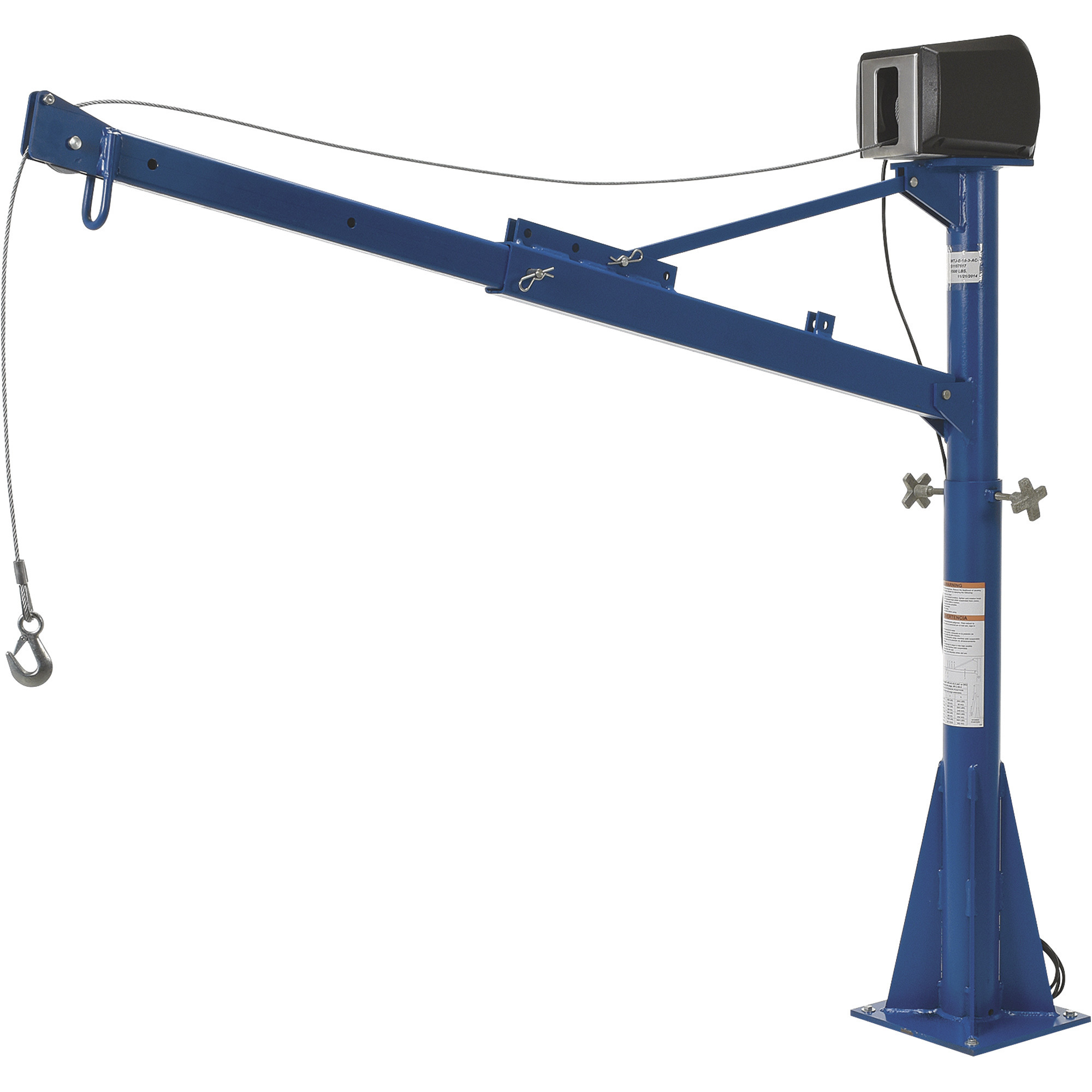 Vestil AC Powered Lift Jib Crane, 1500-Lb. Capacity, Model# WTJ-E-15-3 ...