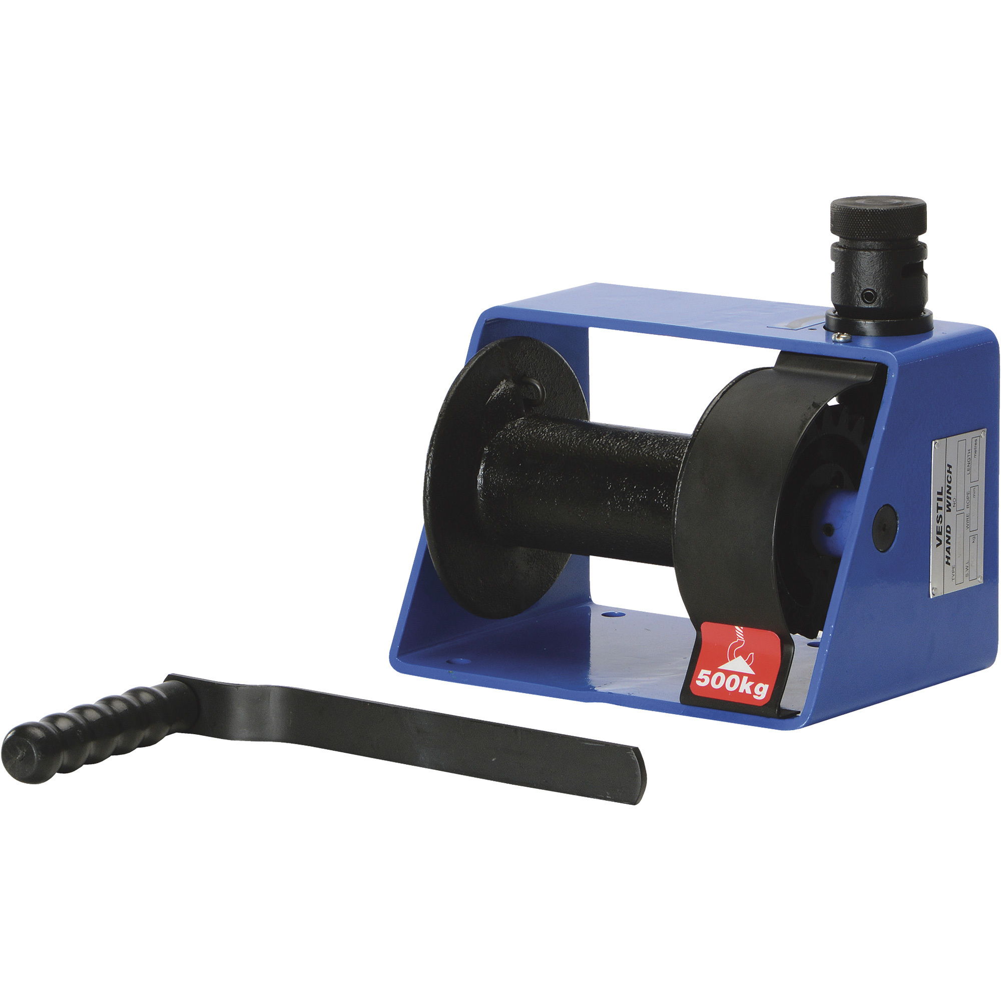 Vestil Single Speed Worm Gear Hand Winch with Vertical Handle — 1000-Lb ...