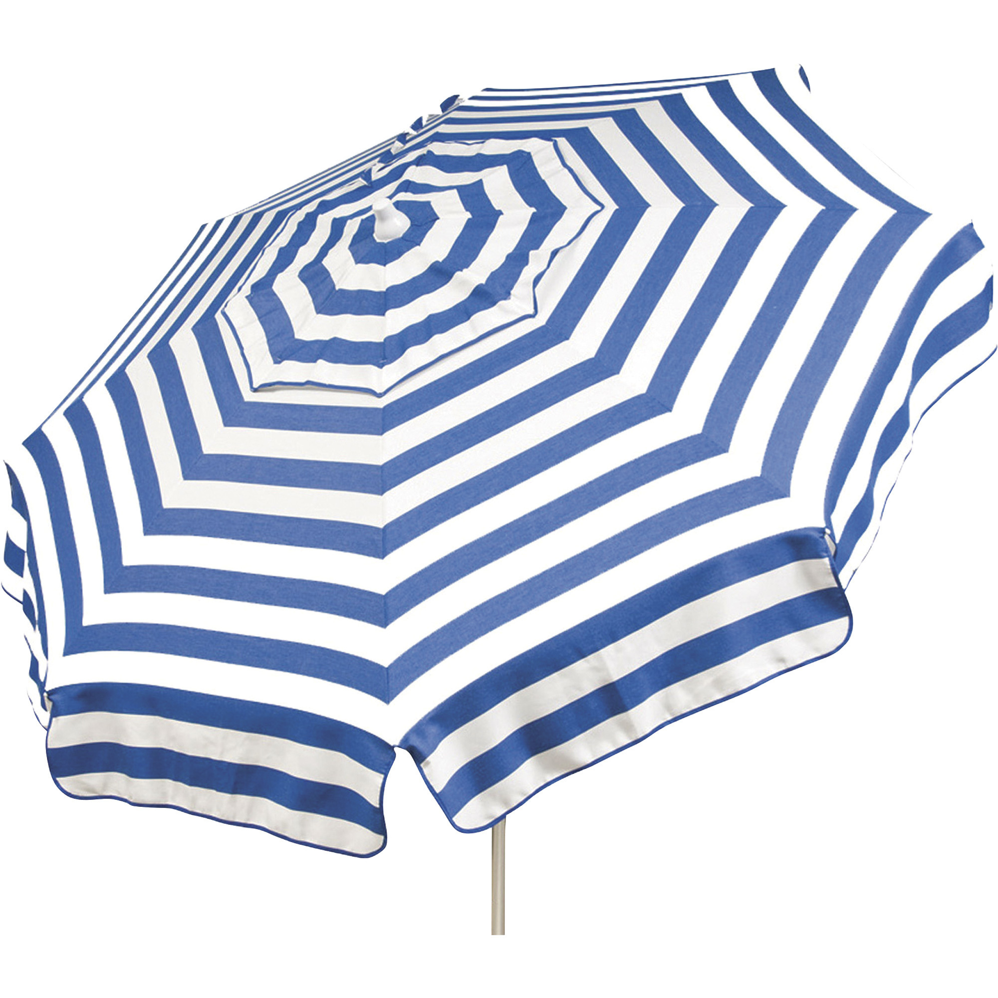 DestinationGear Italian Umbrella, Blue/White Stripes, 6ft. Diameter ...