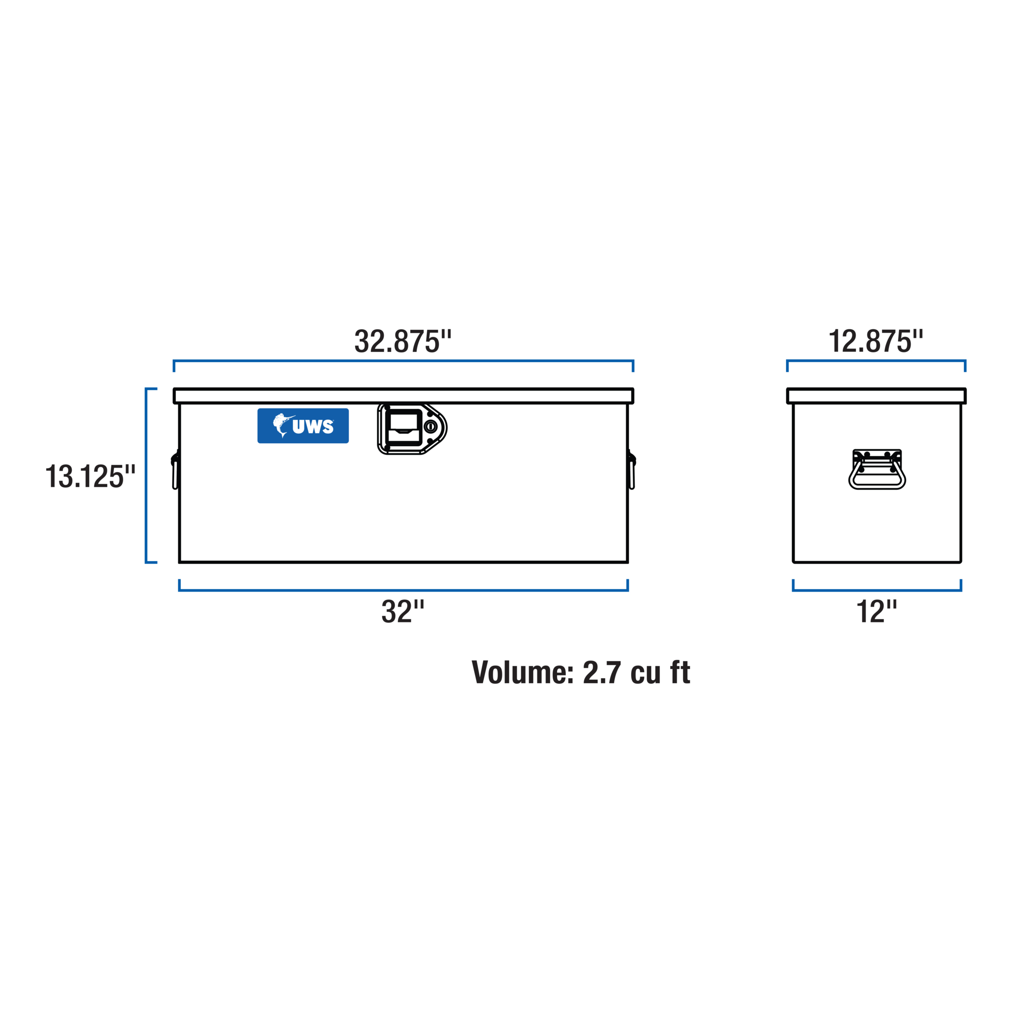 UWS ATV Tool Box - Aluminum, Stainless Steel Locking System, RigidCore ...
