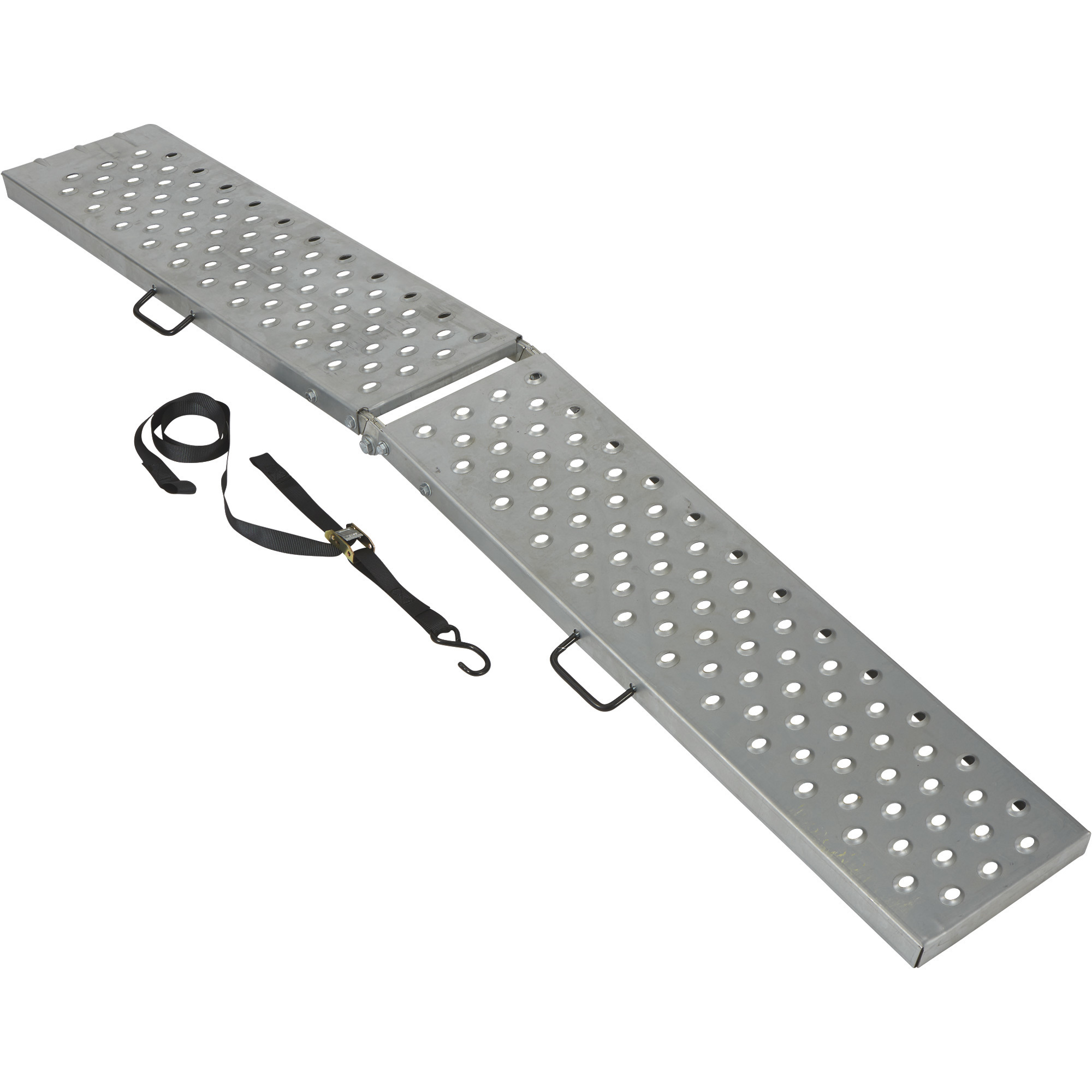 Ironton Folding Galvanized Steel Loading Ramp, 700-Lb. Capacity, 80in.L ...