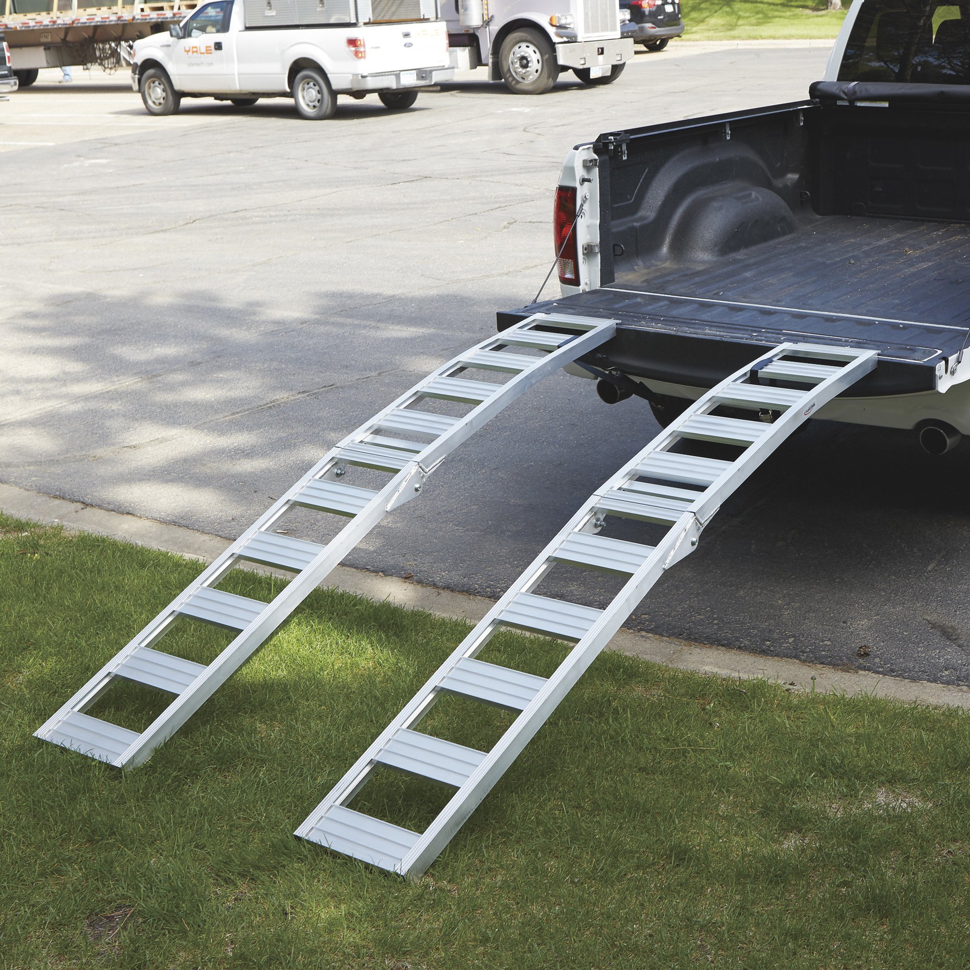 Ultra-Tow Folding Arched Aluminum Loading Ramp Set, 1500-Lb. Capacity ...