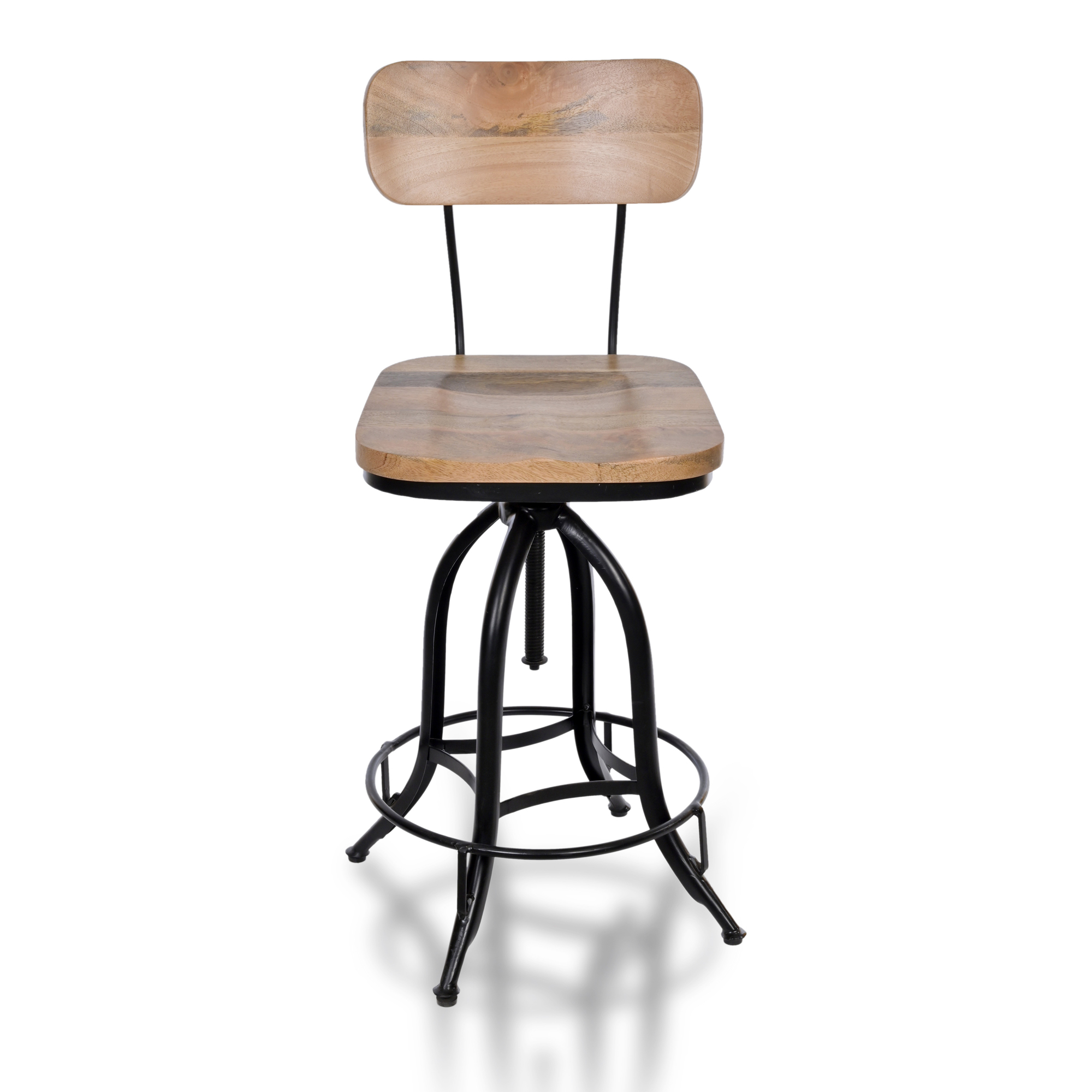 Carolina Living, Adjustable Farmhouse Stool, Natural, Primary Color ...
