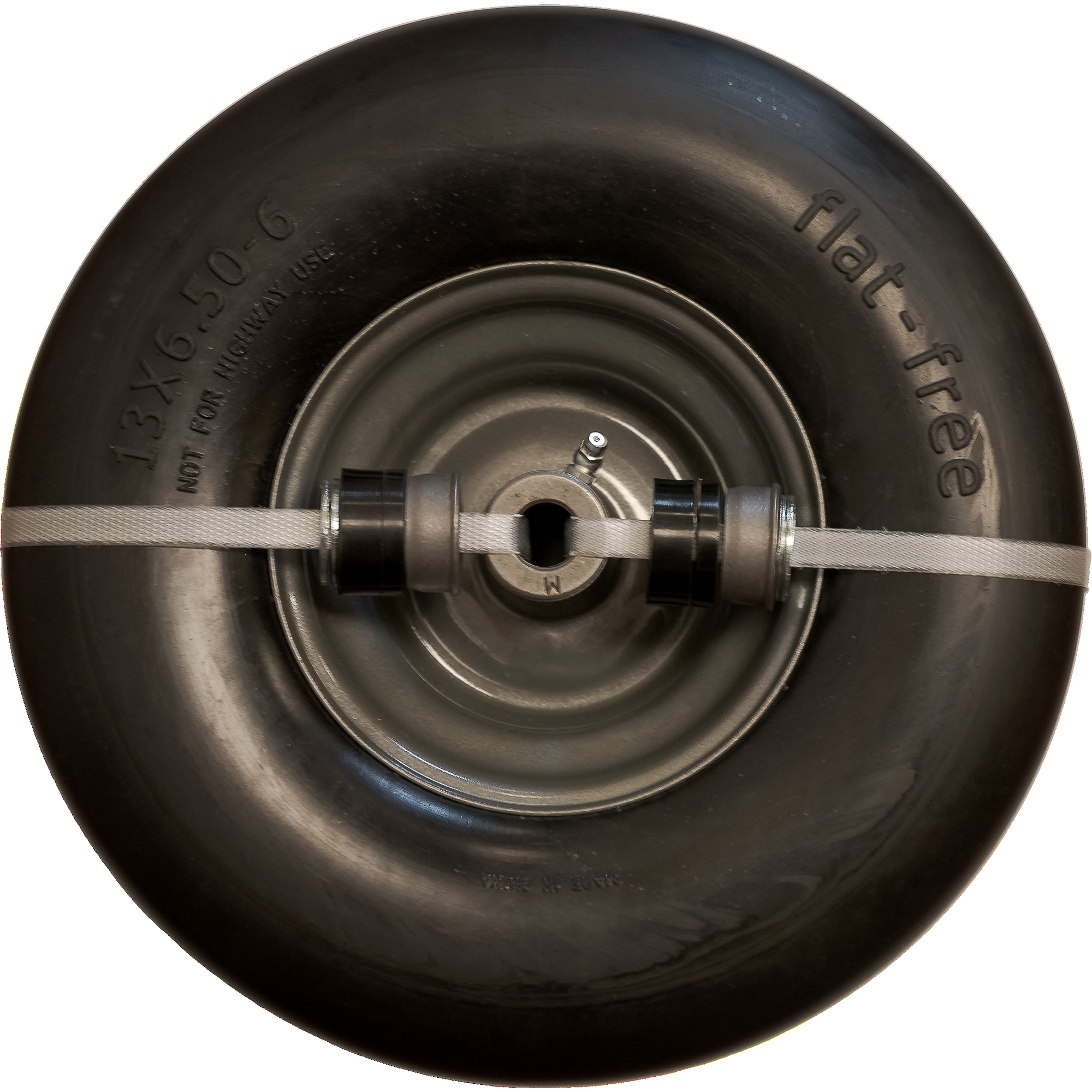 HI-RUN, Universal Flat Free Tire/Wheel with Kits, 3/4in. or 5/8in. ID ...