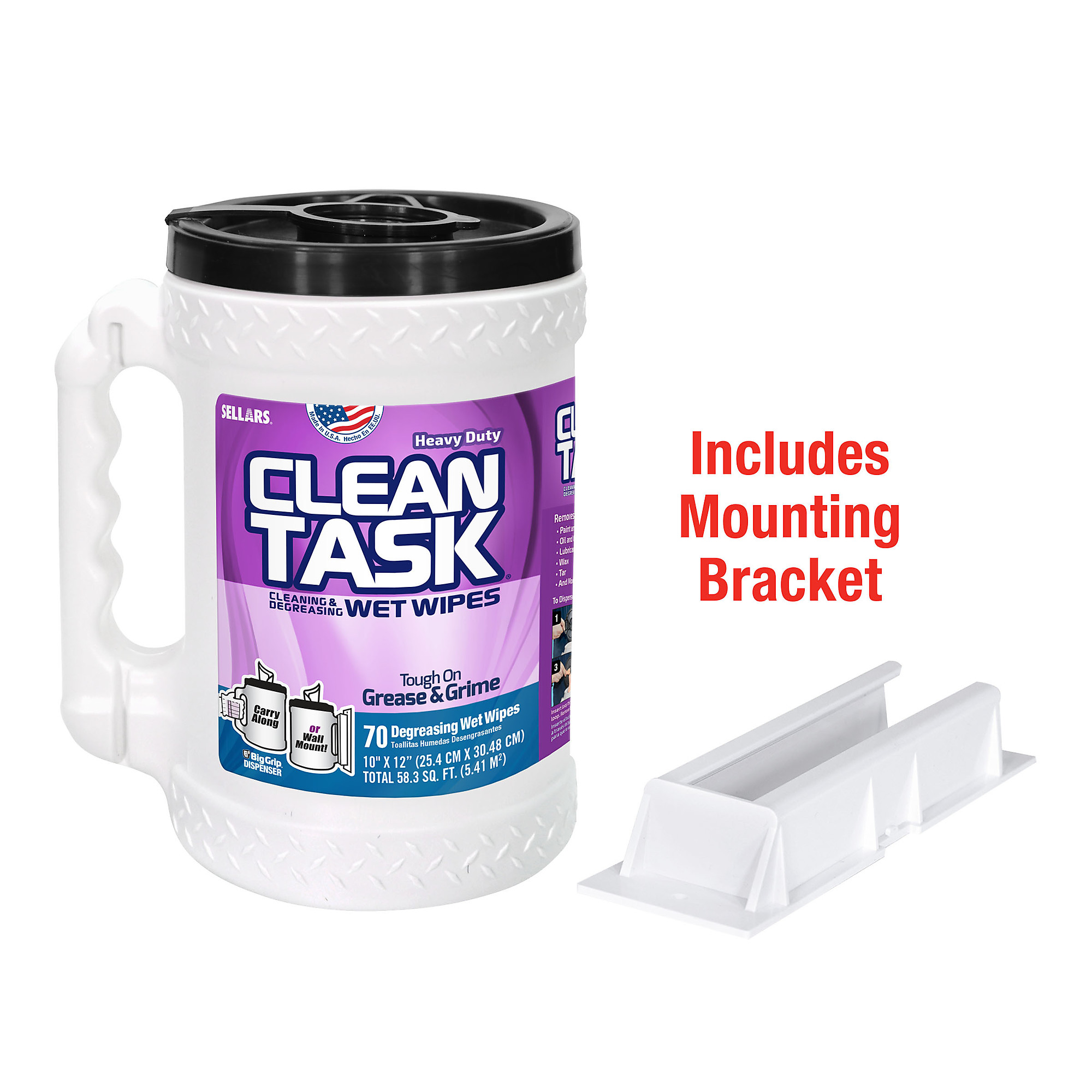 Sellars Clean Task, Cleaning Degreasing Wet Wipe Dispenser, Included ... Sellars Clean Task, Cleaning Degreasing Wet Wipe Dispenser, Included ...