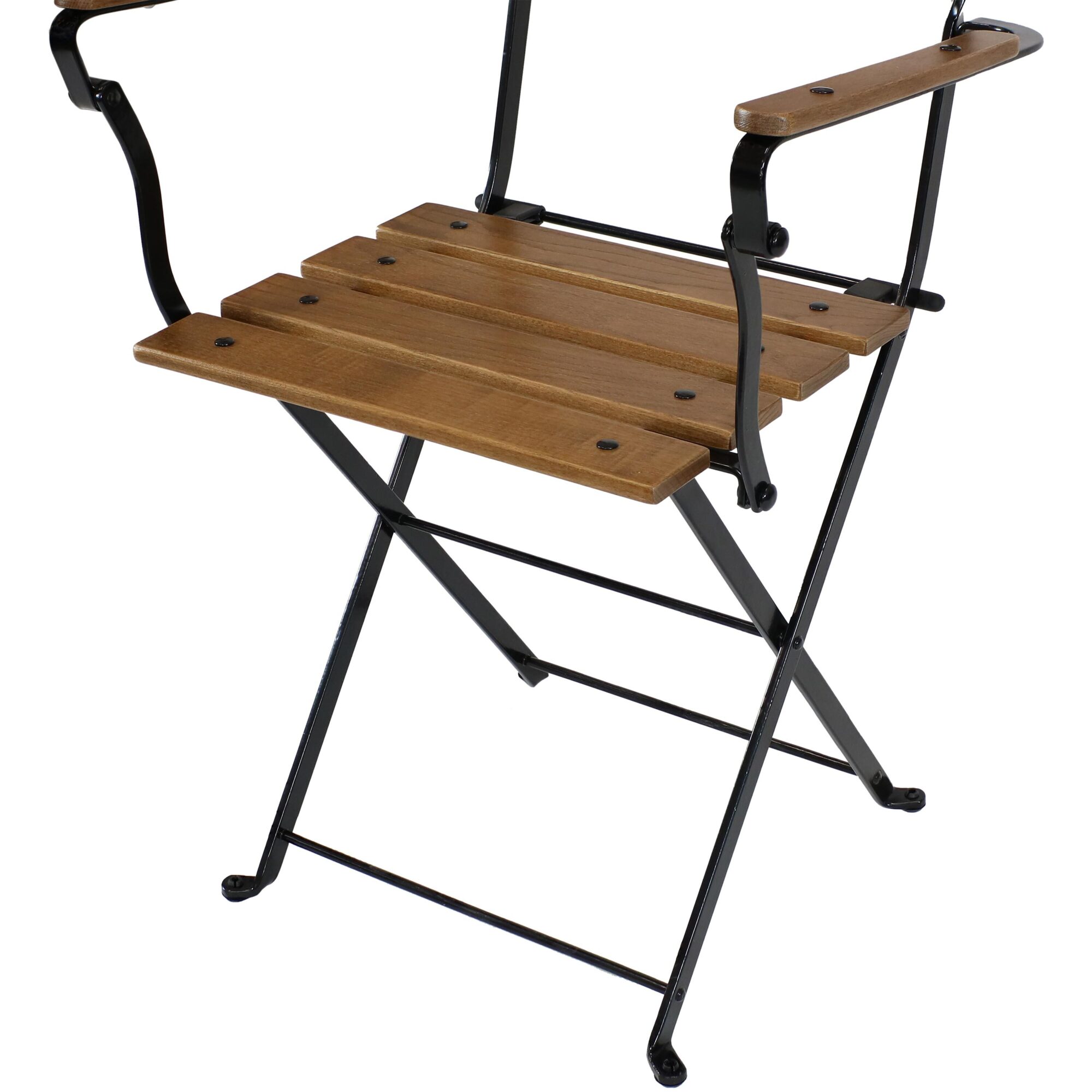 Sunnydaze Decor, 4 Wood Folding Bistro Armchairs, Primary Color Brown ...