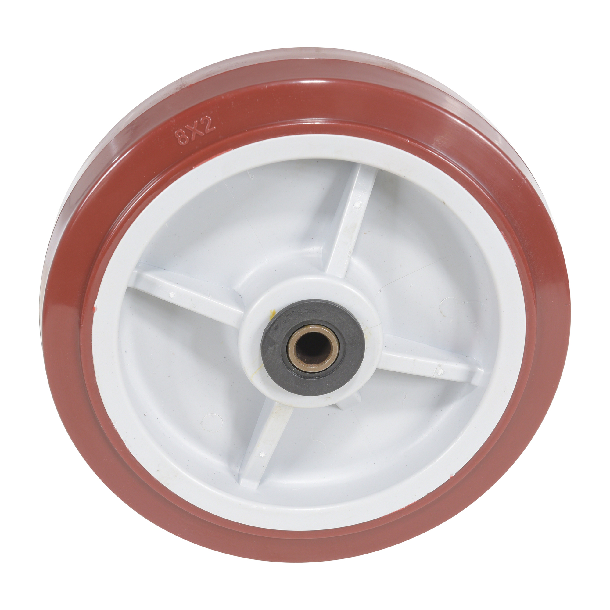 Vestil, Polypropylene wheel 8in.x2in. maroon, Wheel Diameter 8 in ...