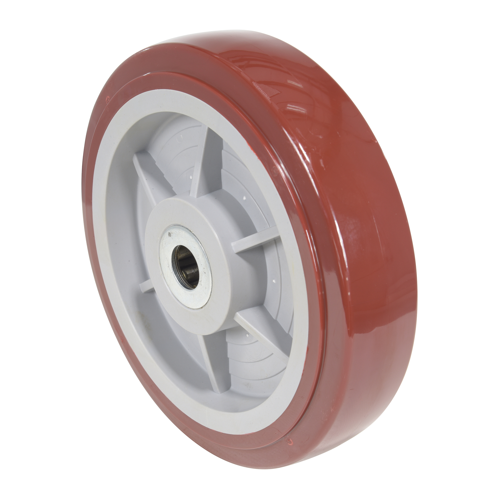 Vestil, Polypropylene wheel 10in.x2.5in. maroon, Wheel Diameter 10 in ...