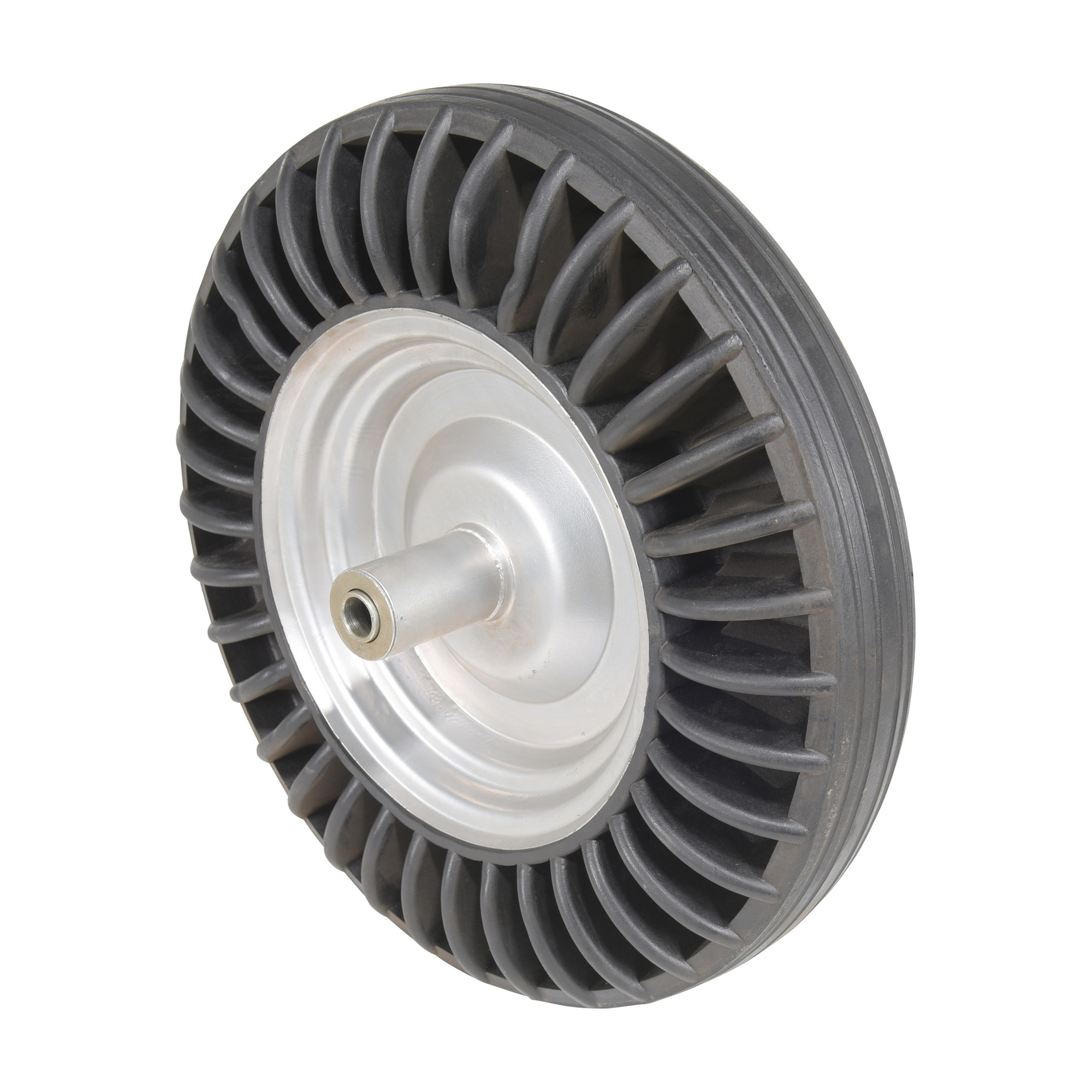 Vestil Shock-Absorbing Wheel - Molded Rubber, Steel Hubs, Model# SAW-16 ...