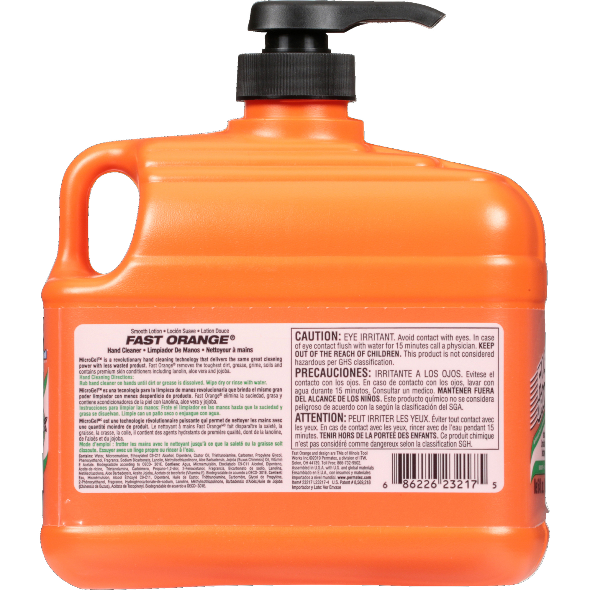 Fast Orange, Smooth Lotion Hand Cleaner 64oz with Pump, Ounces 64 oz ...