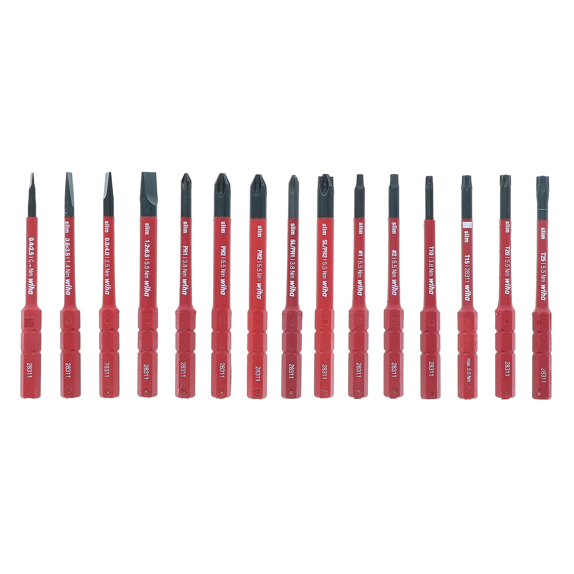 Wiha, 20 Pc. TorqueControl And Slimline Blade Set, Drive Type ...