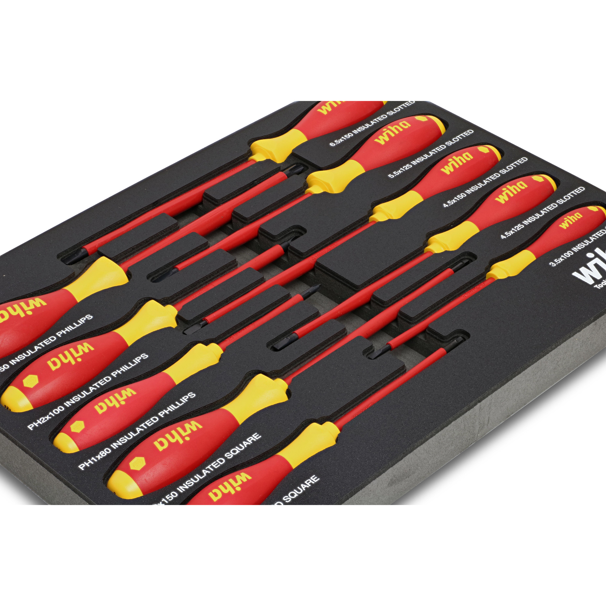 Wiha, 10 Pc. SoftFinish Cushion Grip Screwdriver Set, Drive Type Combination, Model# 32080 ...