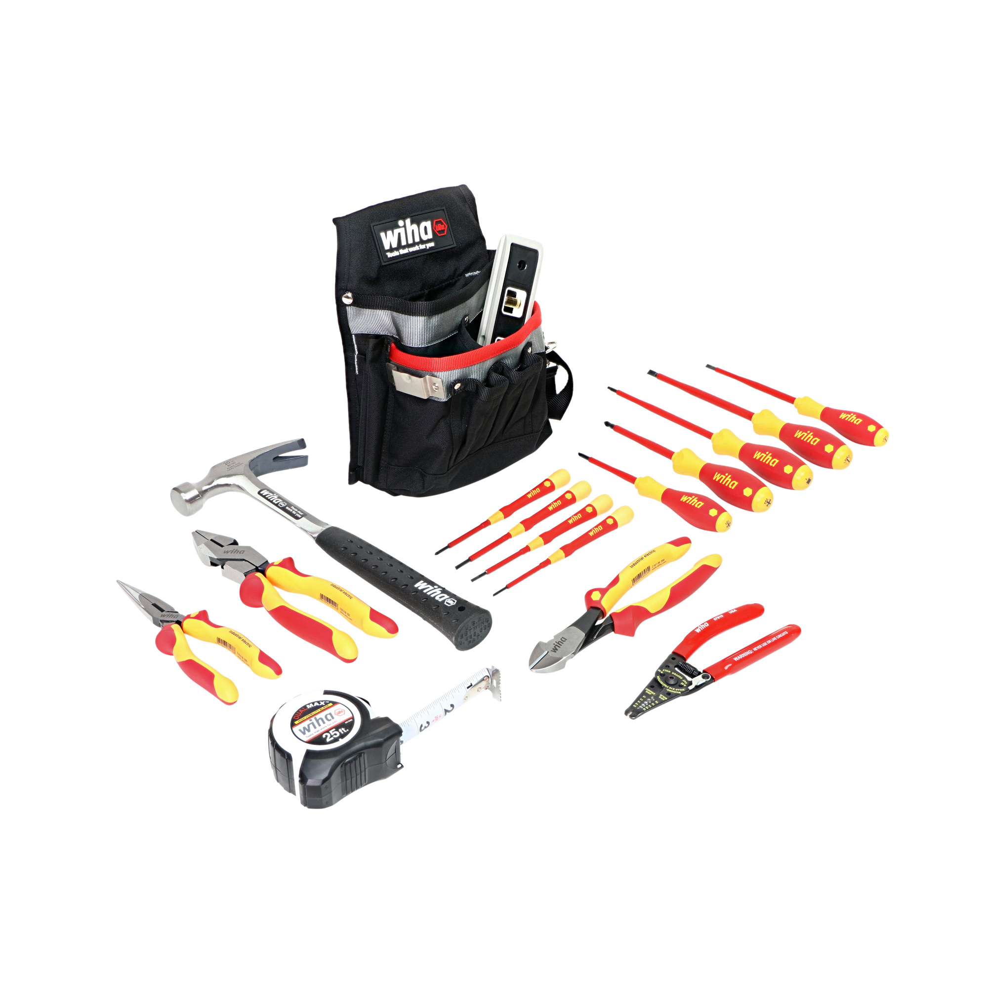 Wiha, 16 Pc. Insulated Apprentice Electrician's Tool Kit, Pieces (qty ...