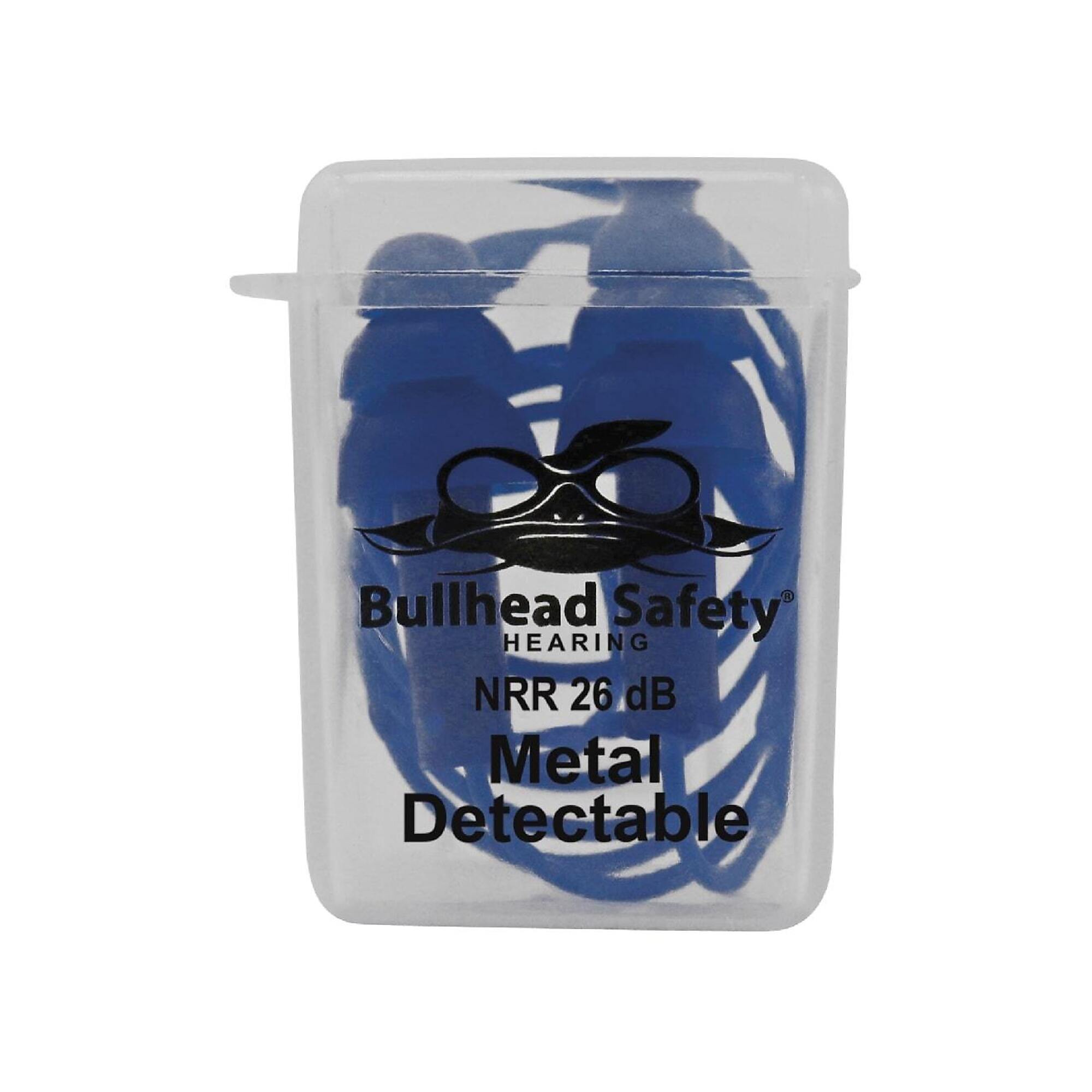 Bullhead Safety, Corded Metal Detect Reusable Silicone 26 dB Earplug ...